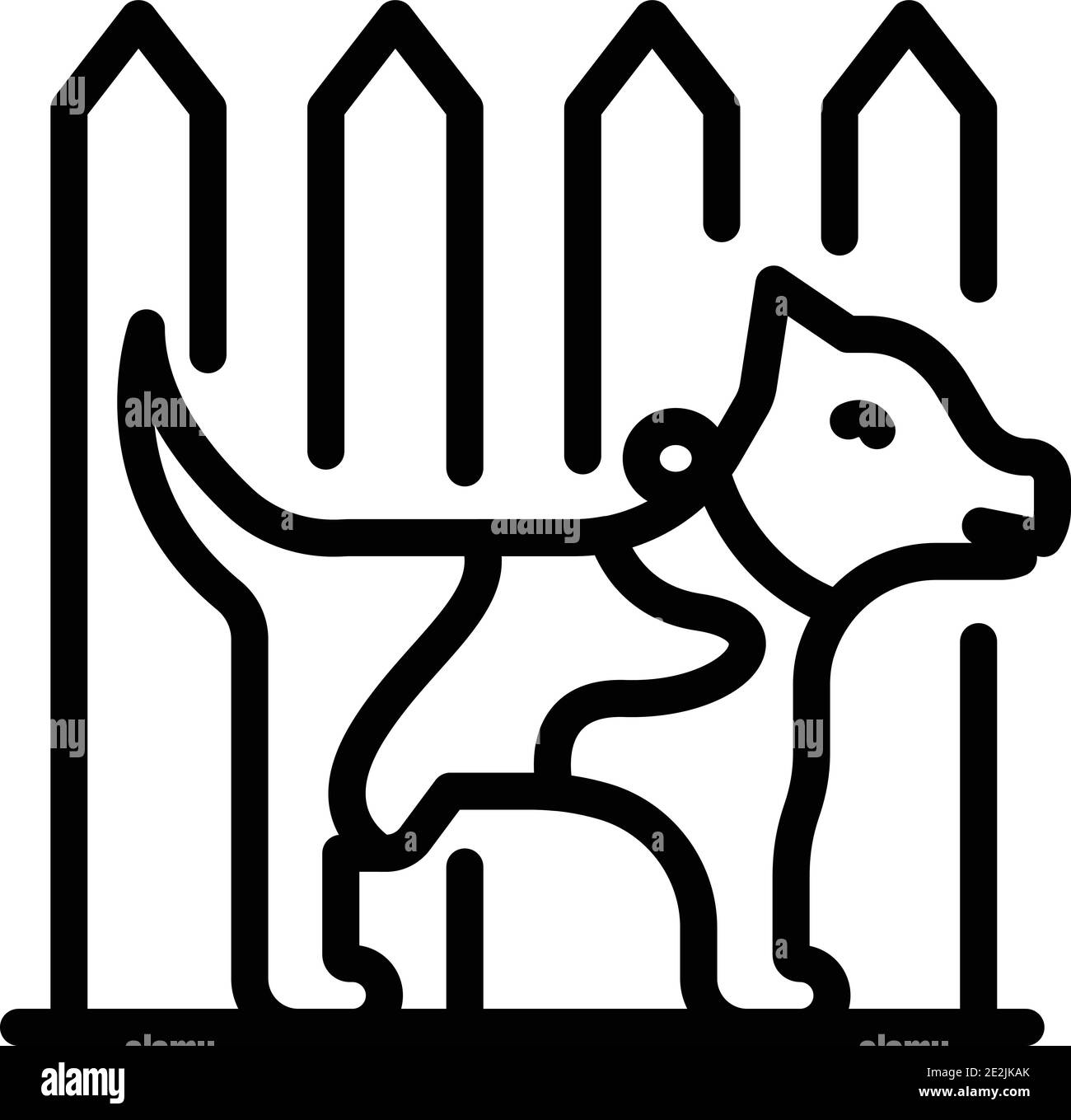 Farm dog icon. Outline farm dog vector icon for web design isolated on ...