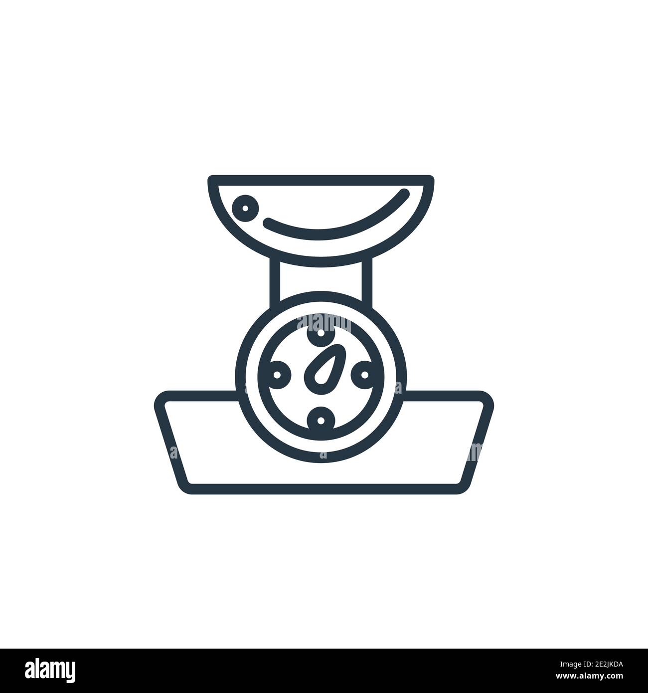 Scales outline vector icon. Thin line black scales icon, flat vector ...