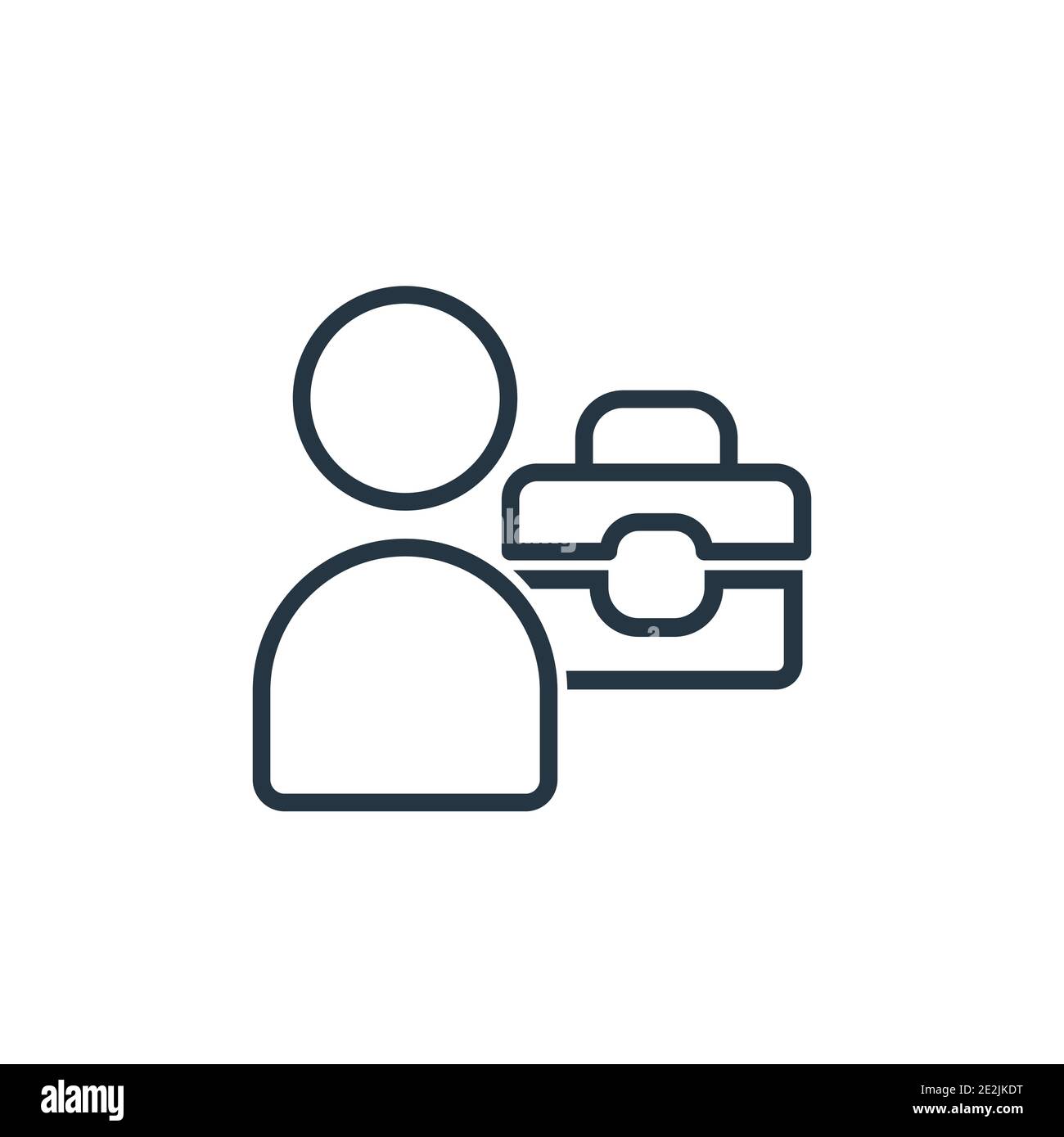 Employee outline vector icon. Thin line black employee icon, flat ... Employee outline vector icon. Thin line black employee icon, flat ...
