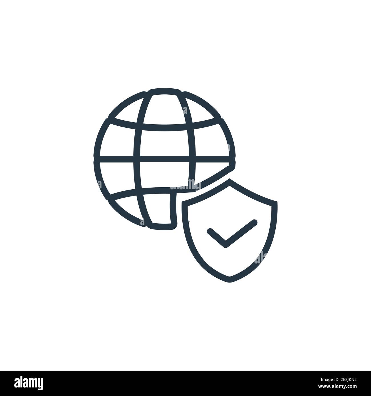 Data Processing Outline Vector Icon Thin Line Black Data Processing