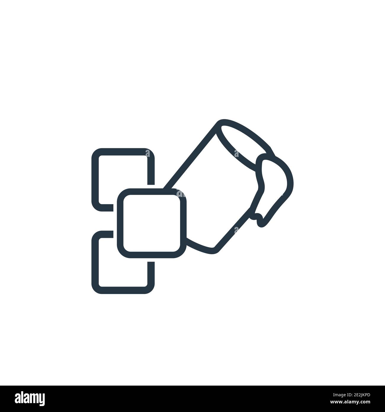 Live paint outline vector icon. Thin line black live paint icon, flat ...