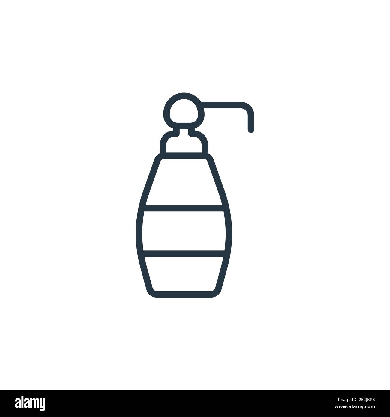 Lotion outline vector icon. Thin line black lotion icon, flat vector ...