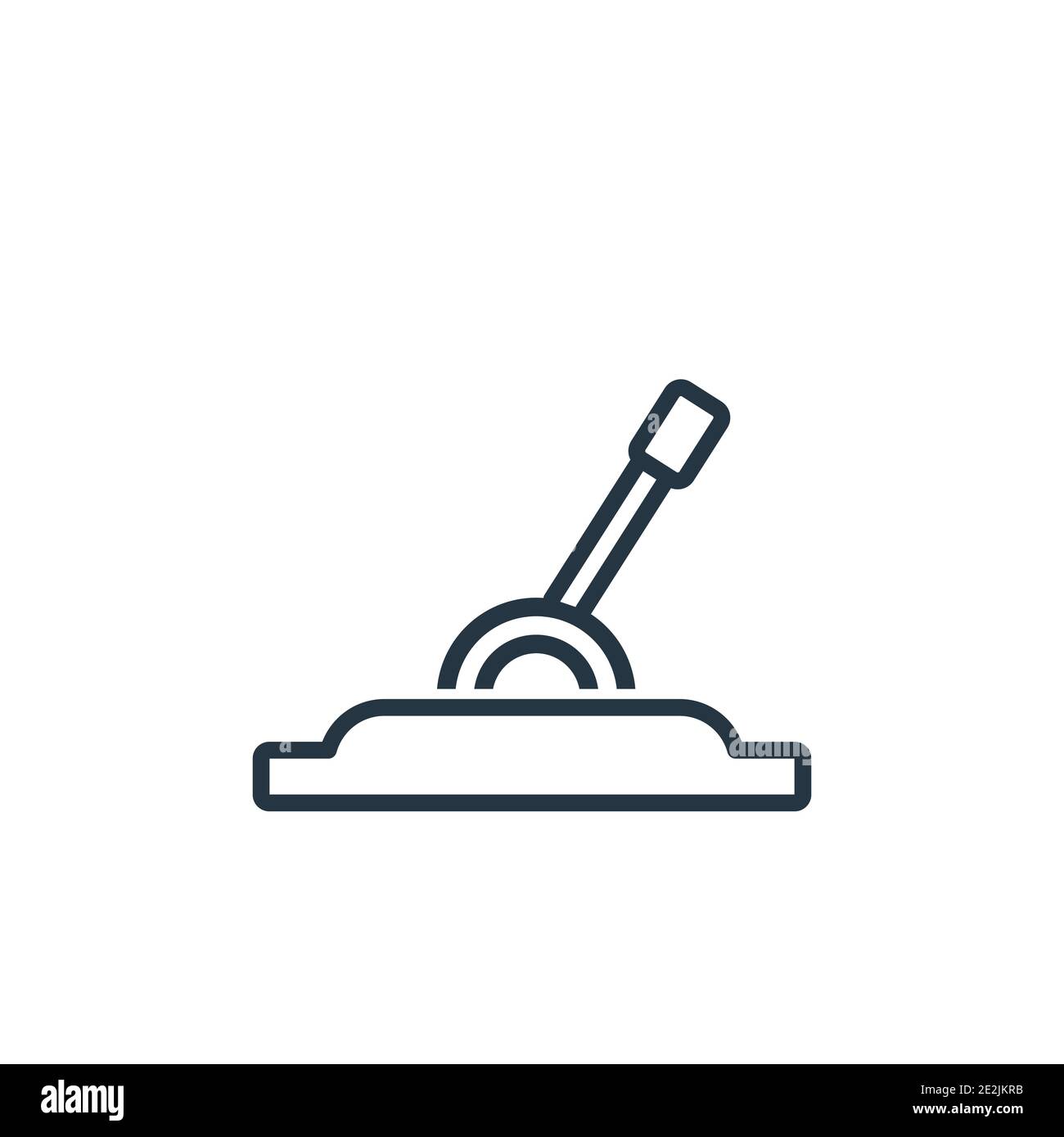 Lever outline vector icon. Thin line black lever icon, flat vector ...
