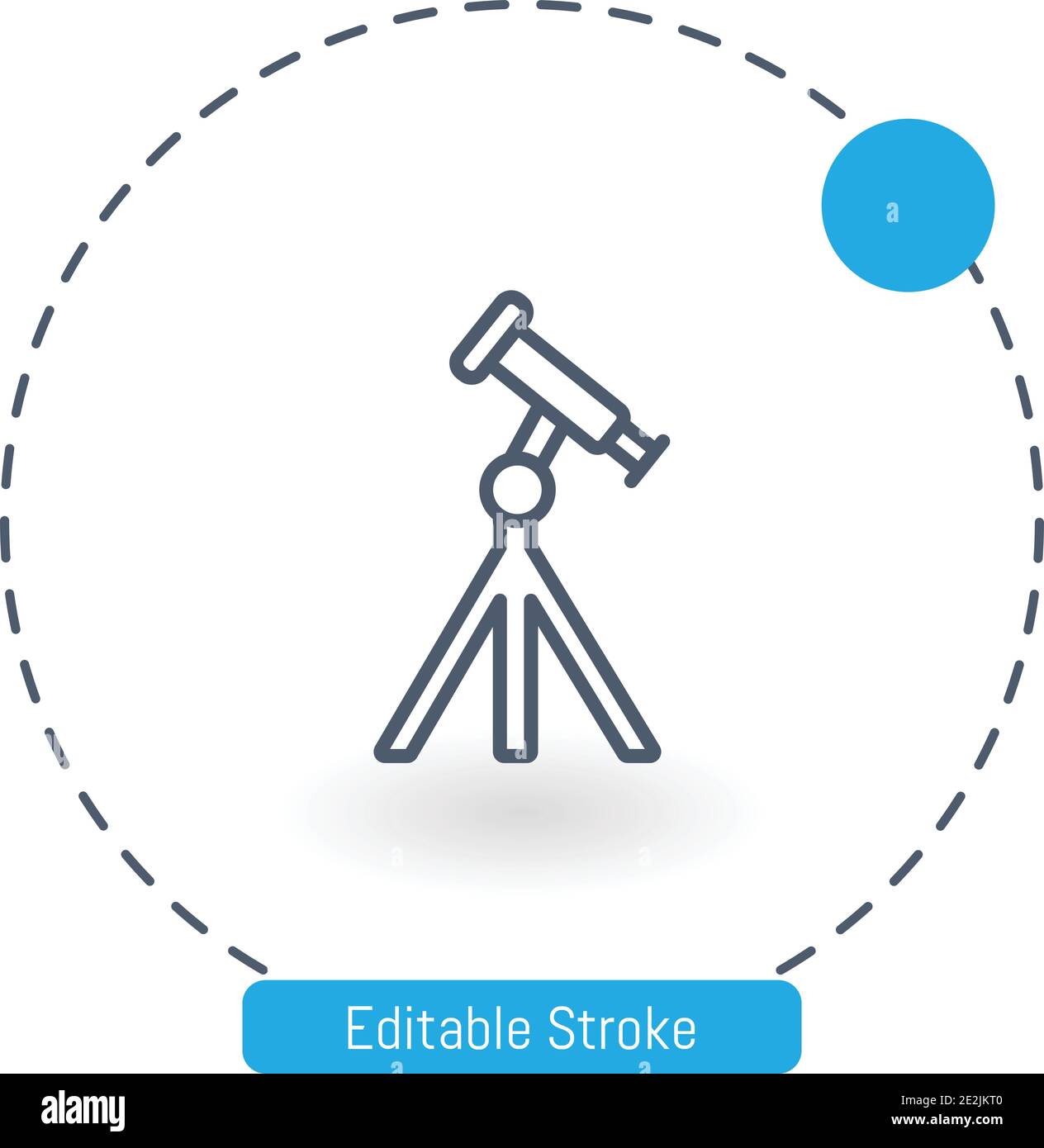 telescope vector icon editable stroke outline icons for web and mobile ...