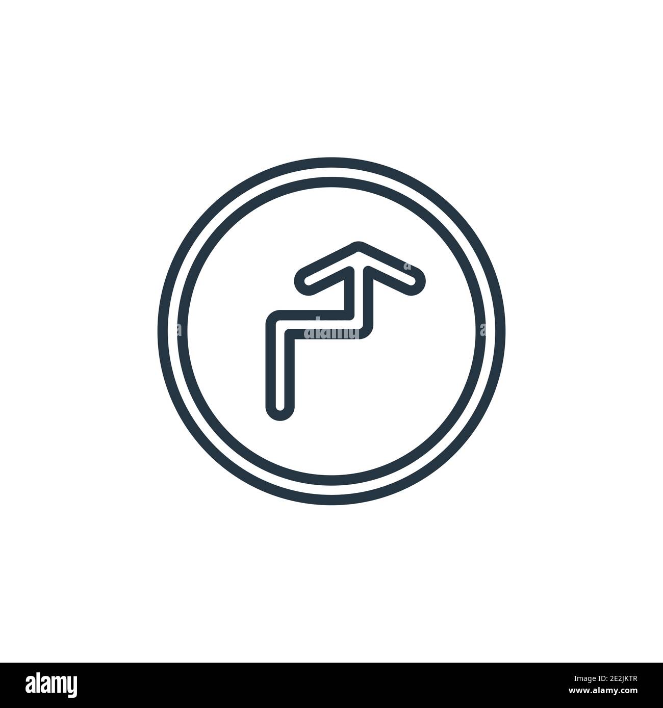 Right reverse curve outline vector icon. Thin line black right reverse ... Right reverse curve outline vector icon. Thin line black right reverse ...