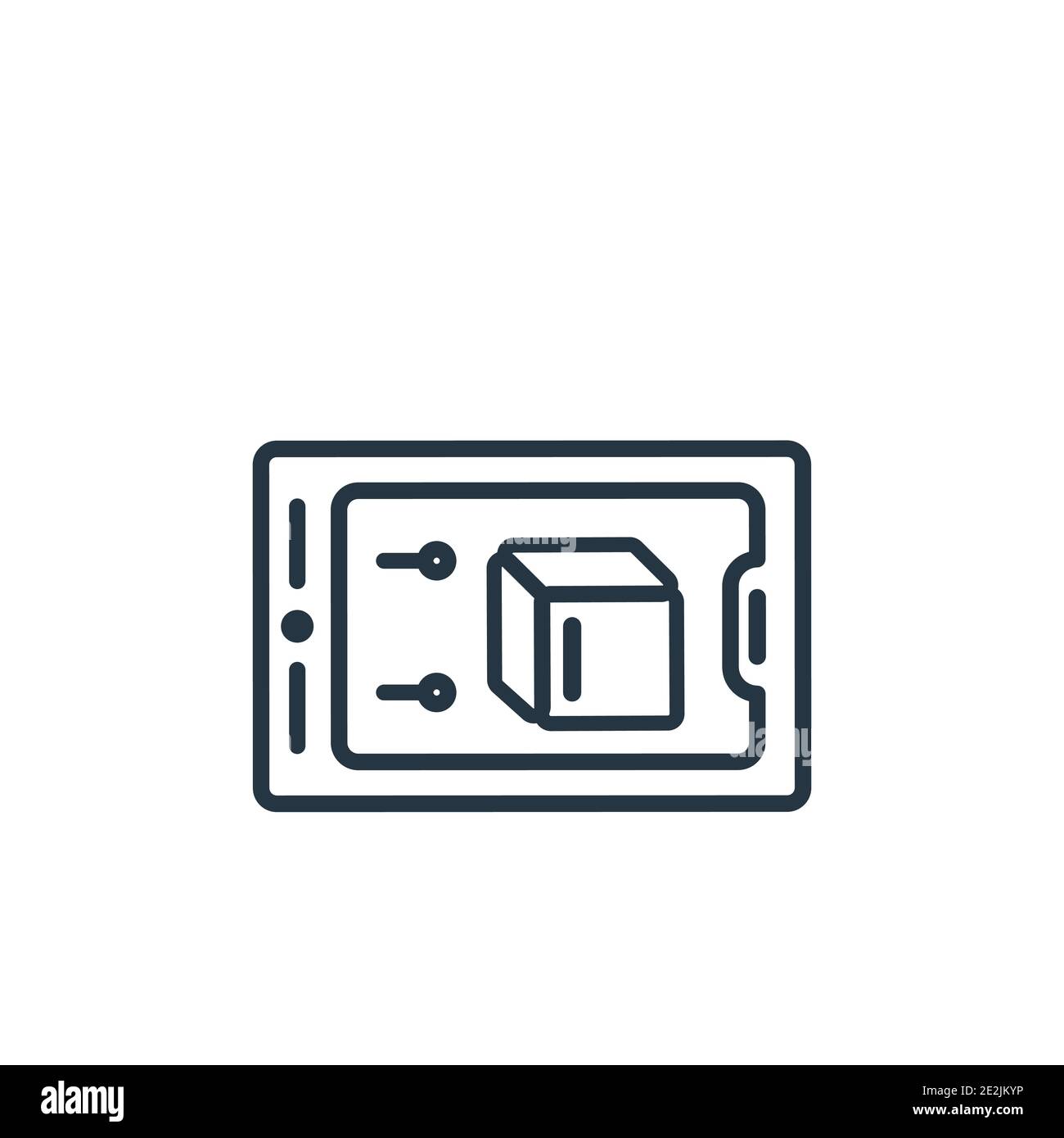 Ar presentation outline vector icon. Thin line black ar presentation ...