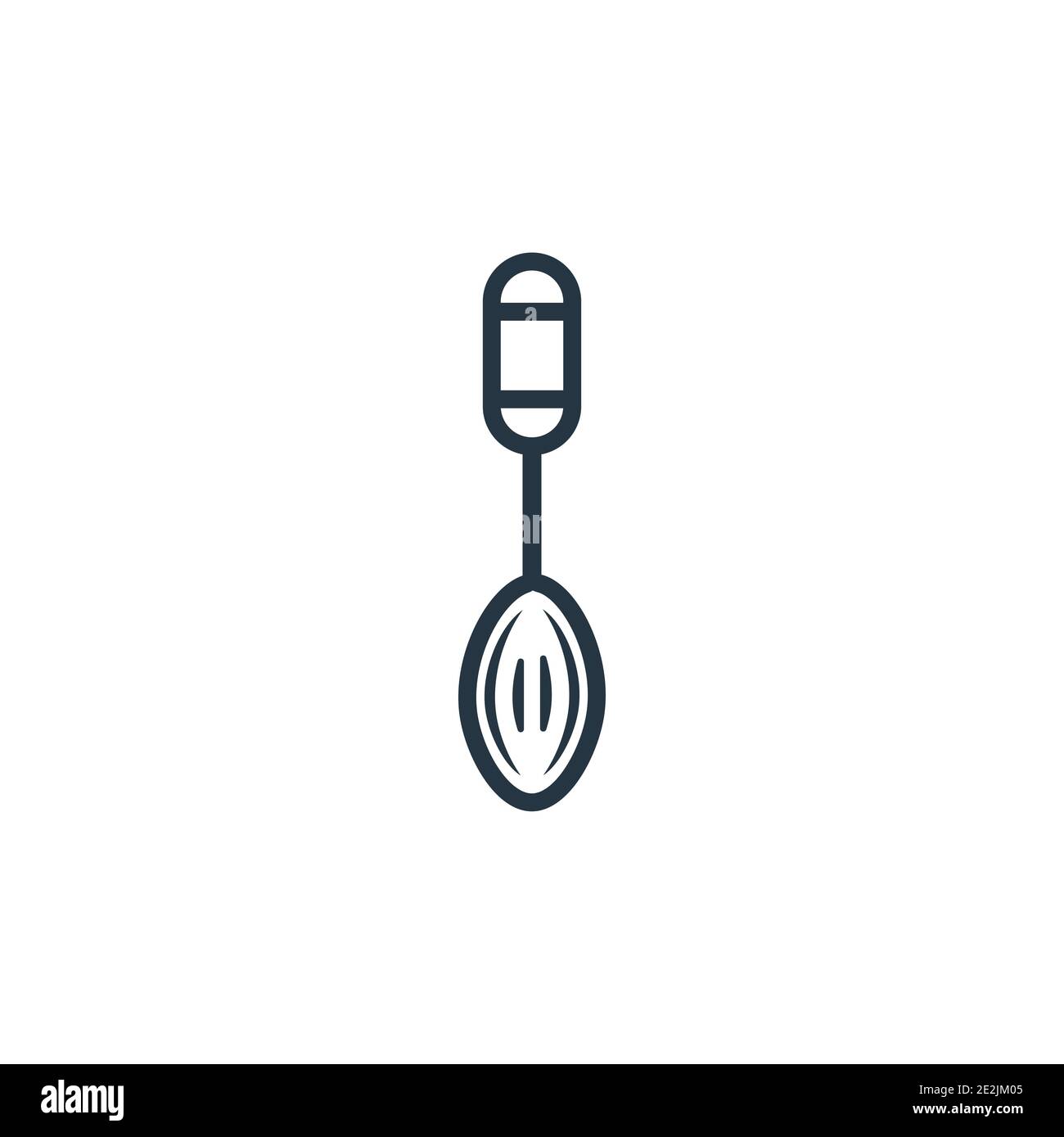 Whisk outline vector icon. Thin line black whisk icon, flat vector ...