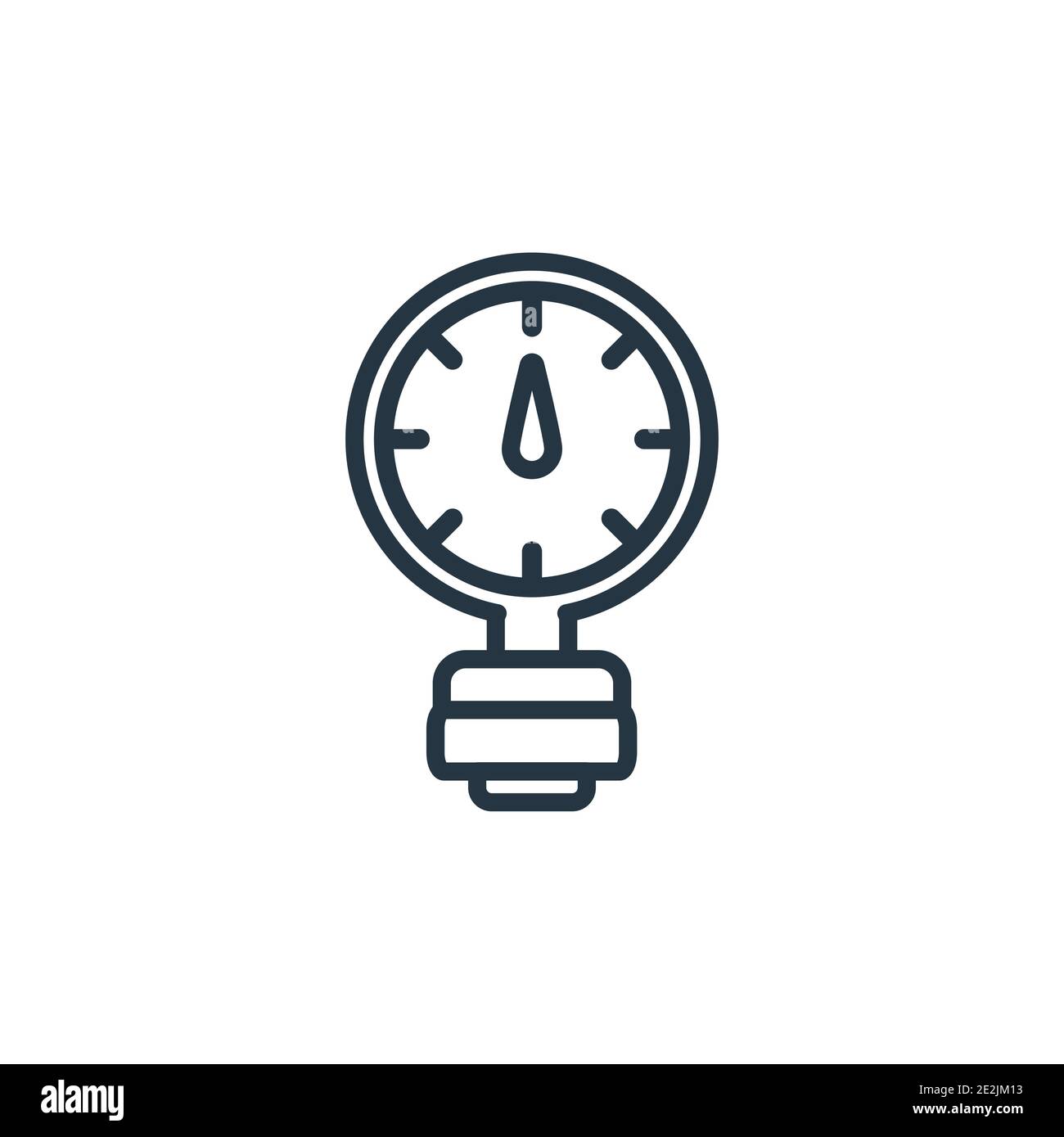 Temperature outline vector icon. Thin line black temperature icon, flat ...