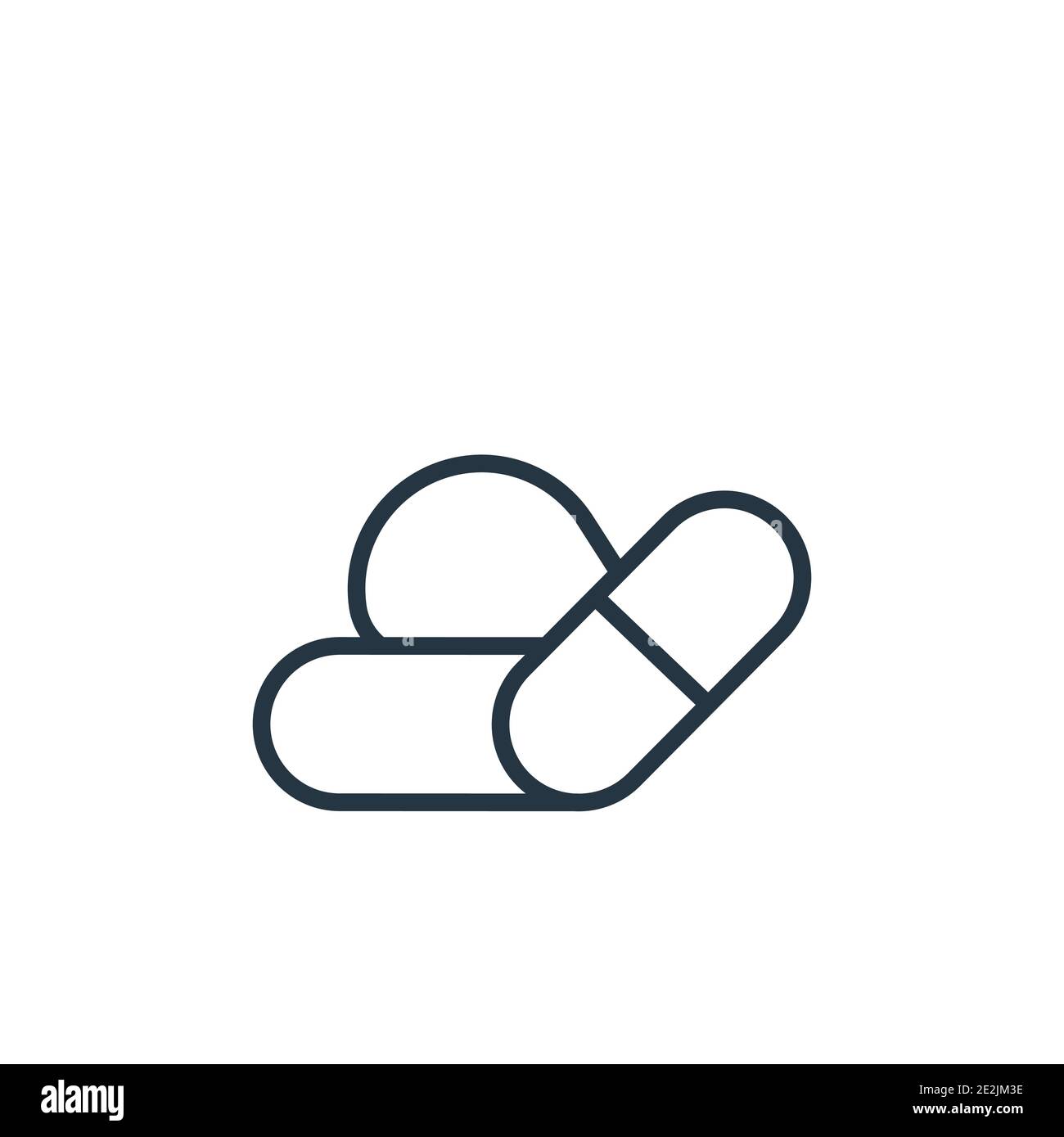 Drugs outline vector icon. Thin line black drugs icon, flat vector ...