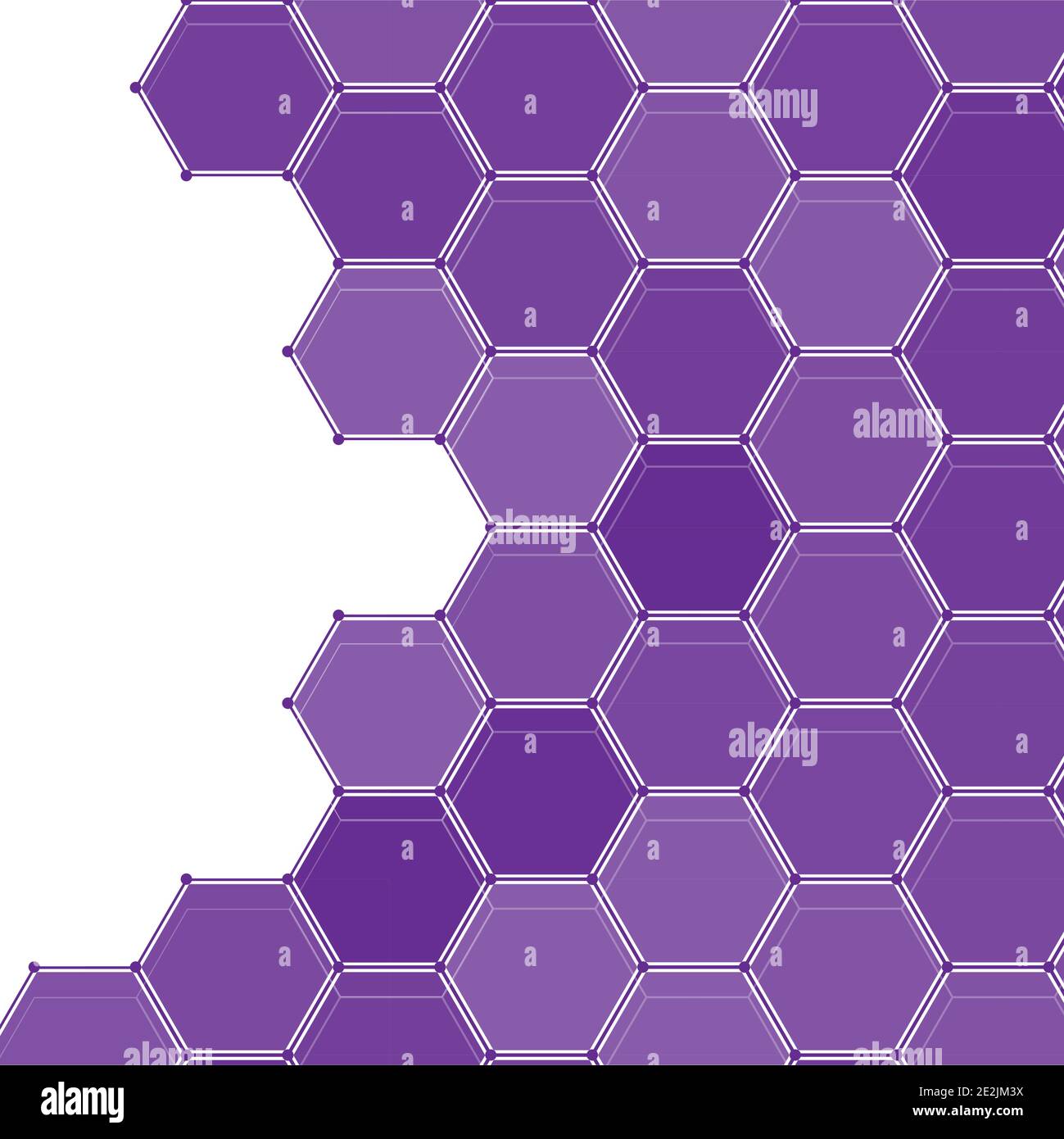 Violet honeycomb mosaic pattern. 80s futuristic techno style background ...