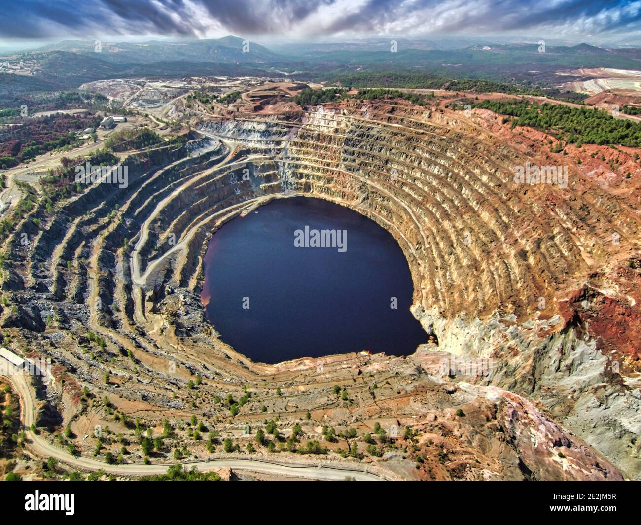Aerial view of Minas de Riotinto Mine in Huelva. Andalusia,Spain Stock ...