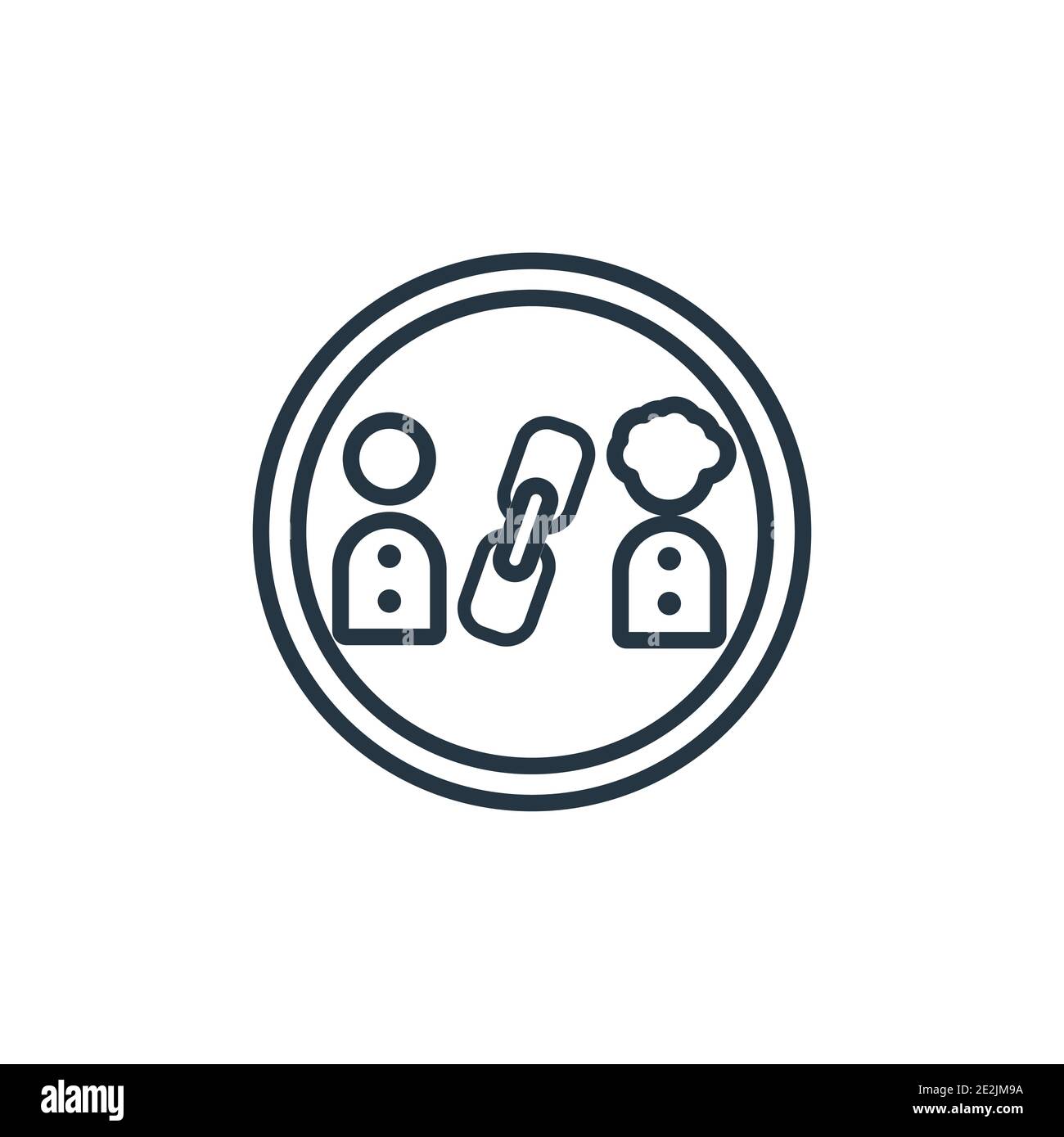 Affiliate link outline vector icon. Thin line black affiliate link icon ...