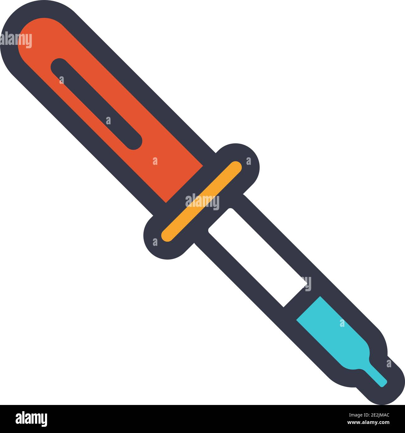 Pipette dropper laboratory equipment vector icon. Lab objects Stock ...
