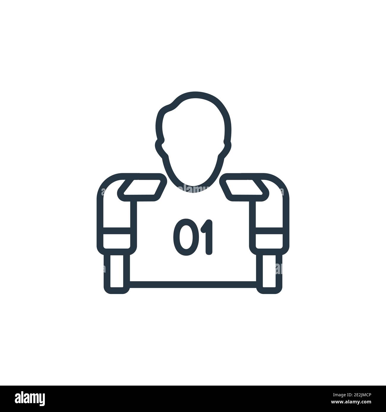 Bowman outline vector icon. Thin line black bowman icon, flat vector ...