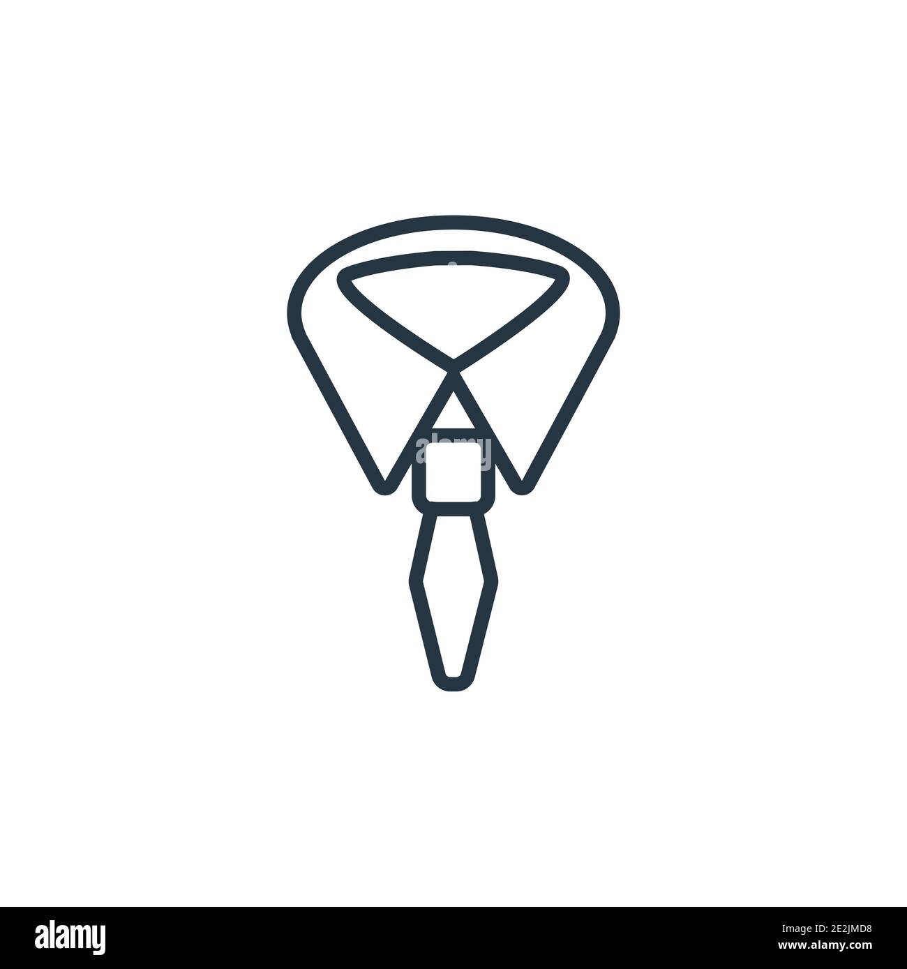 Collar outline vector icon. Thin line black collar icon, flat vector ...