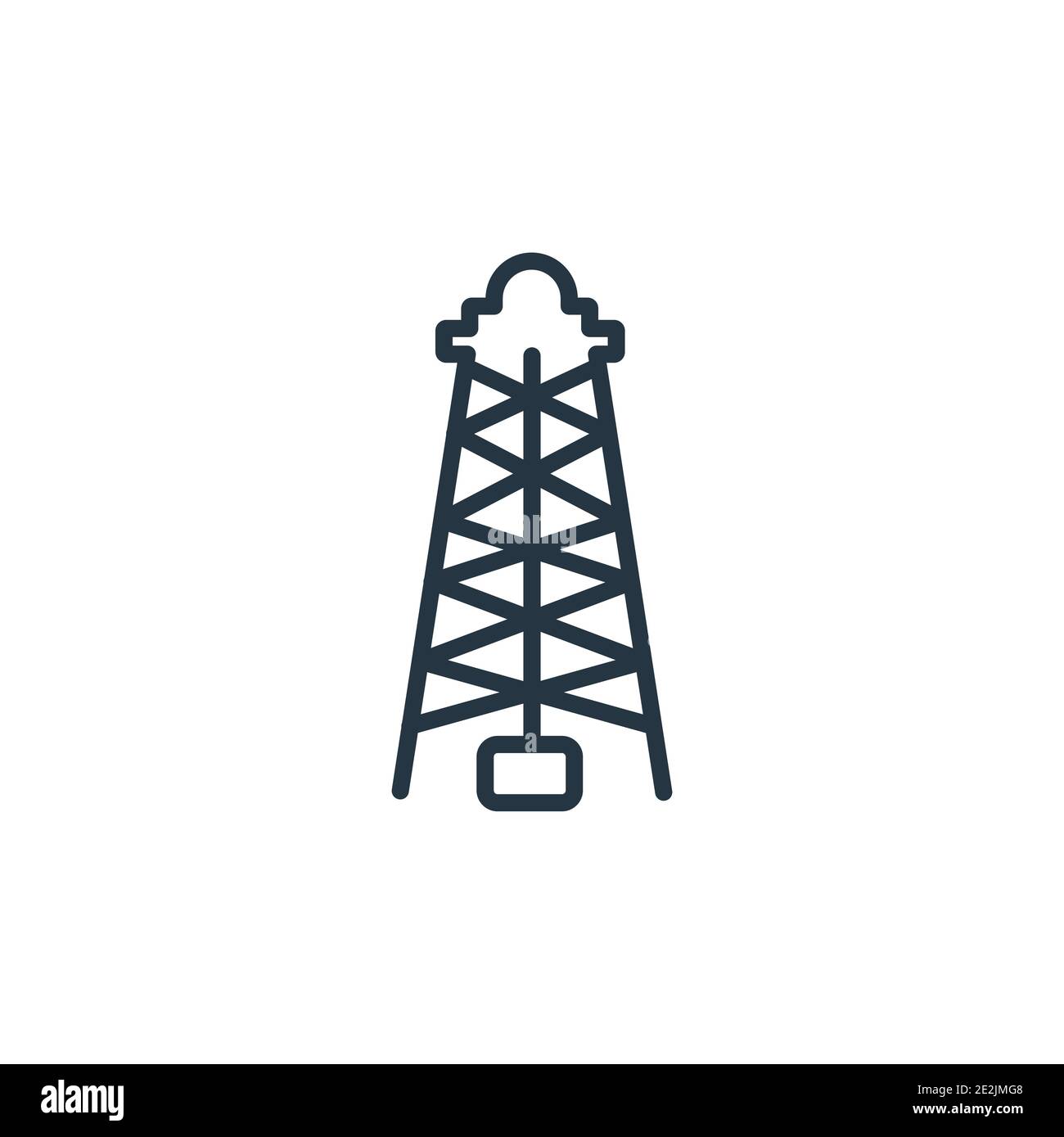 Oil rig outline vector icon. Thin line black oil rig icon, flat vector ... Oil rig outline vector icon. Thin line black oil rig icon, flat vector ...