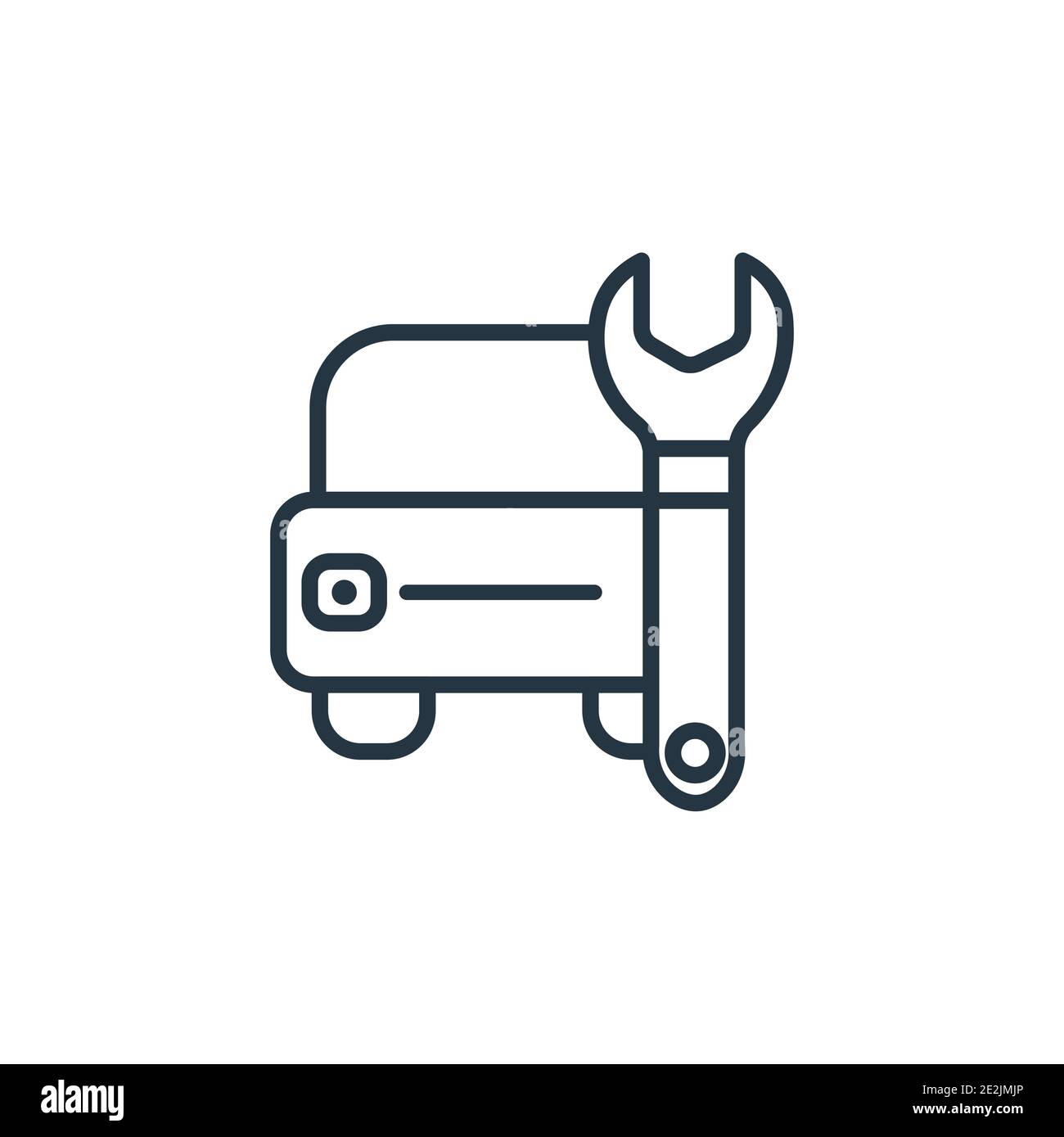 Car mechanic outline vector icon. Thin line black car mechanic icon ...