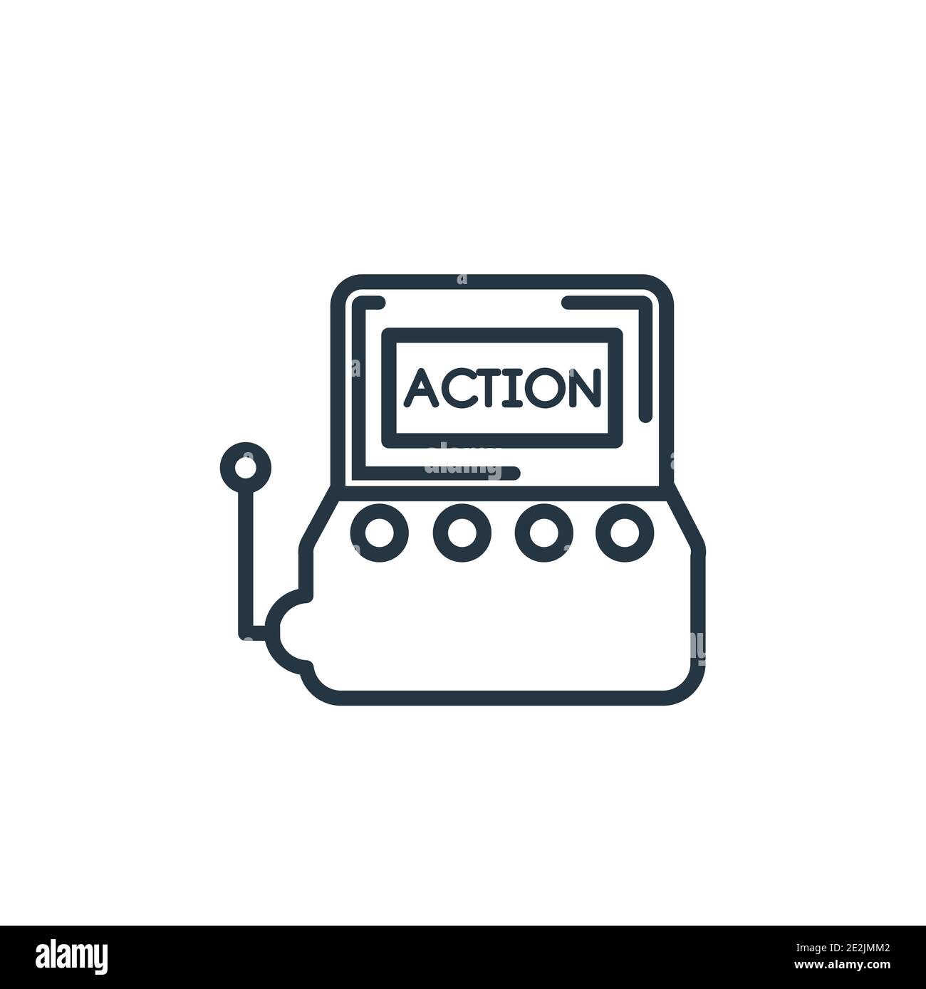Actions outline vector icon. Thin line black actions icon, flat vector ...