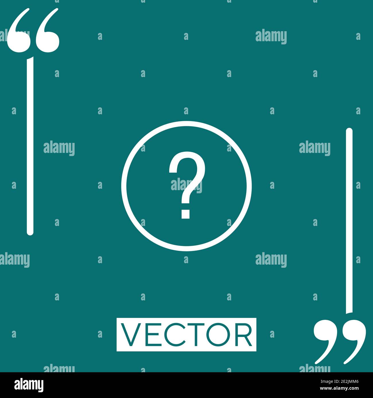 question mark symbol vector icon Linear icon. Editable stroke line ...