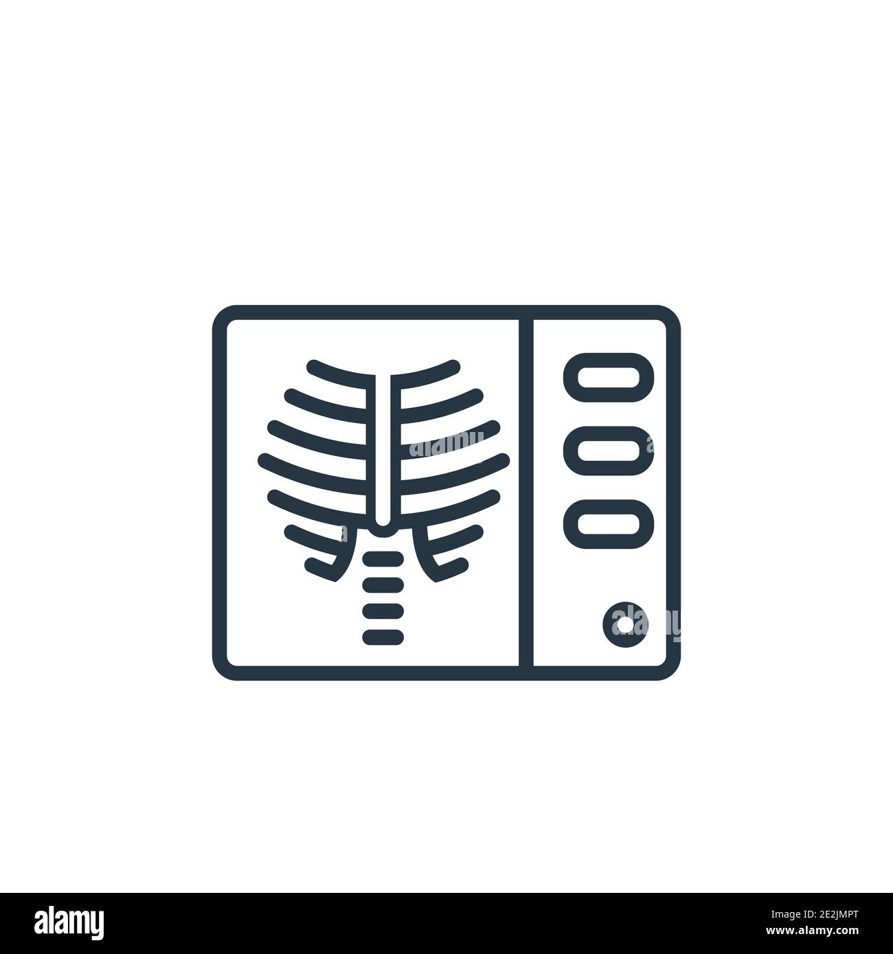 X Ray Outline Vector Icon Thin Line Black X Ray Icon Flat Vector Simple Element Illustration