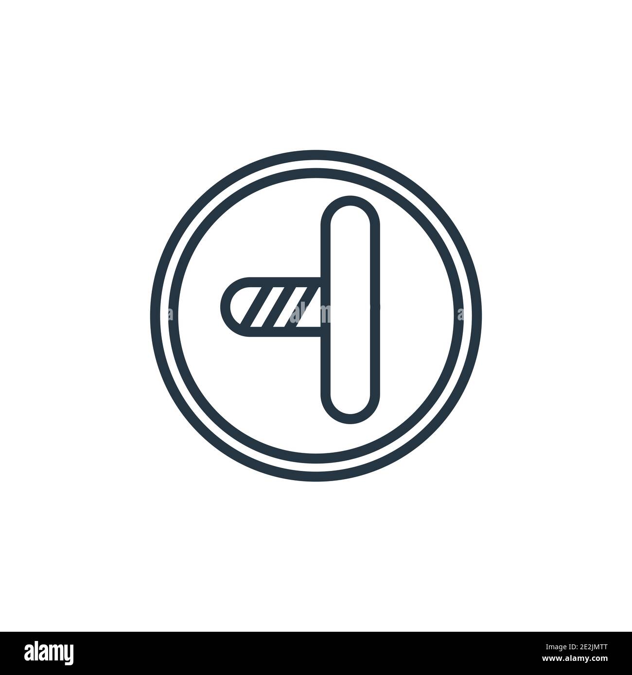 Road left side outline vector icon. Thin line black road left side icon, flat vector simple ...