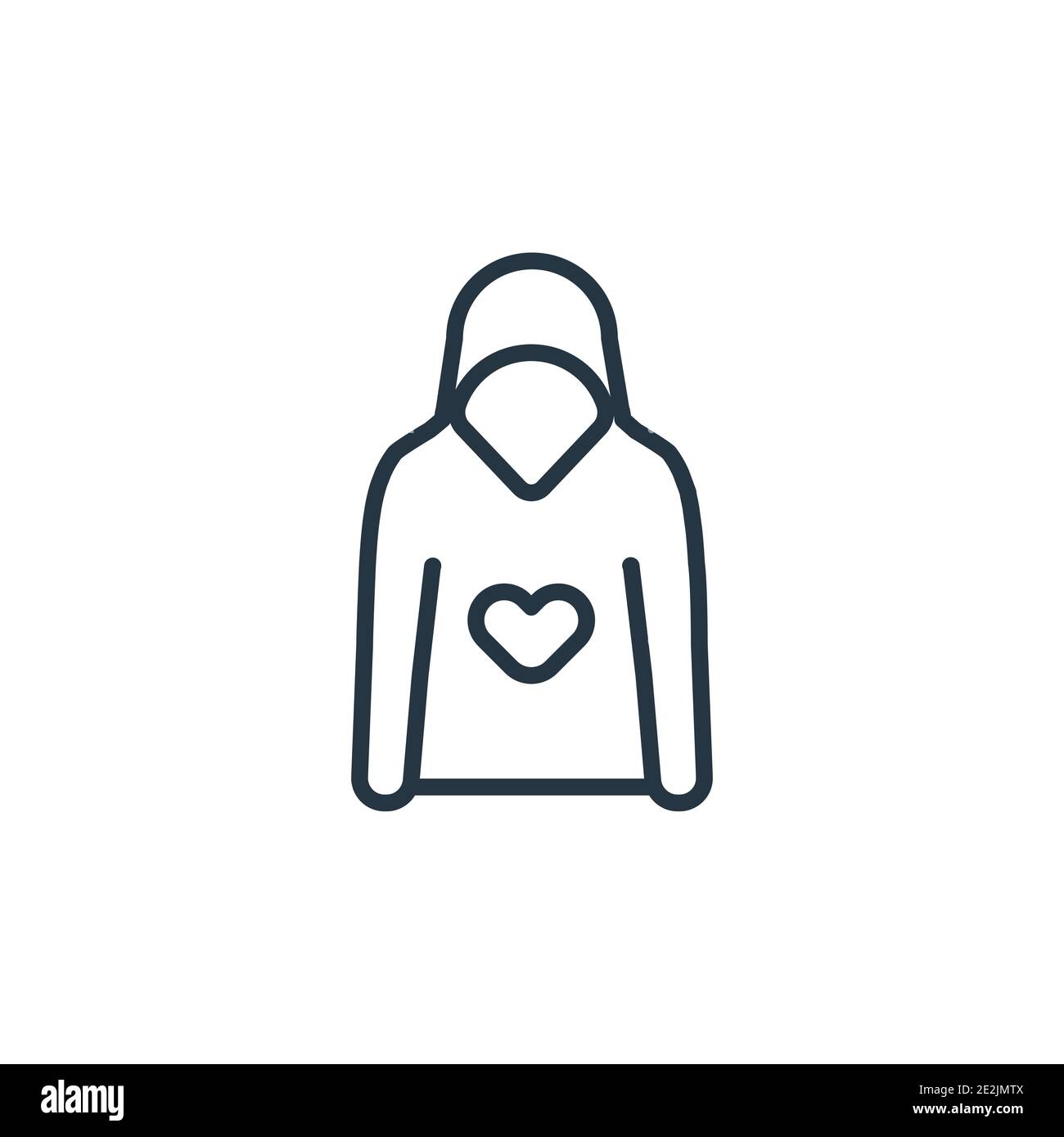 Unisex outline vector icon. Thin line black unisex icon, flat vector ...