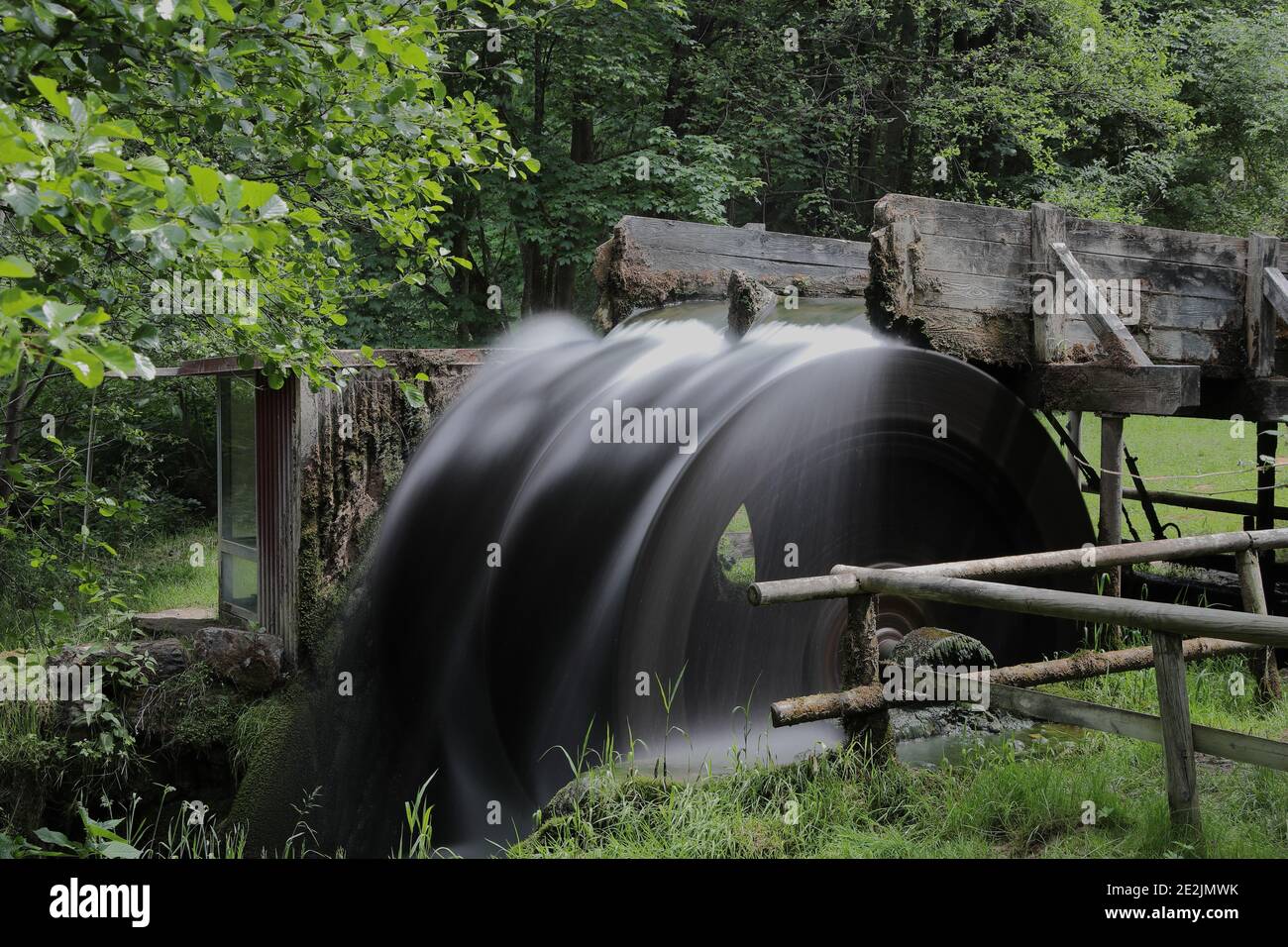 scenic view of a spinning water wheel Stock Photo - Alamy