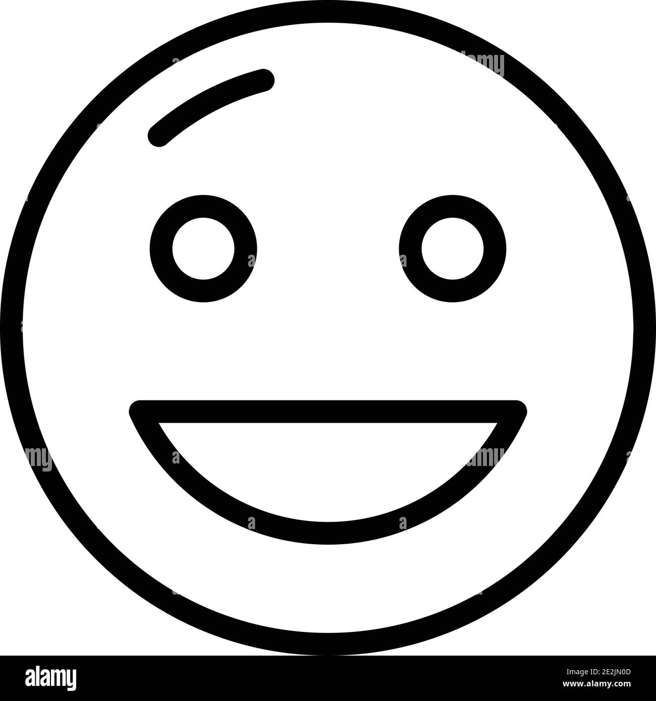 Joke emoji icon. Outline joke emoji vector icon for web design isolated ...