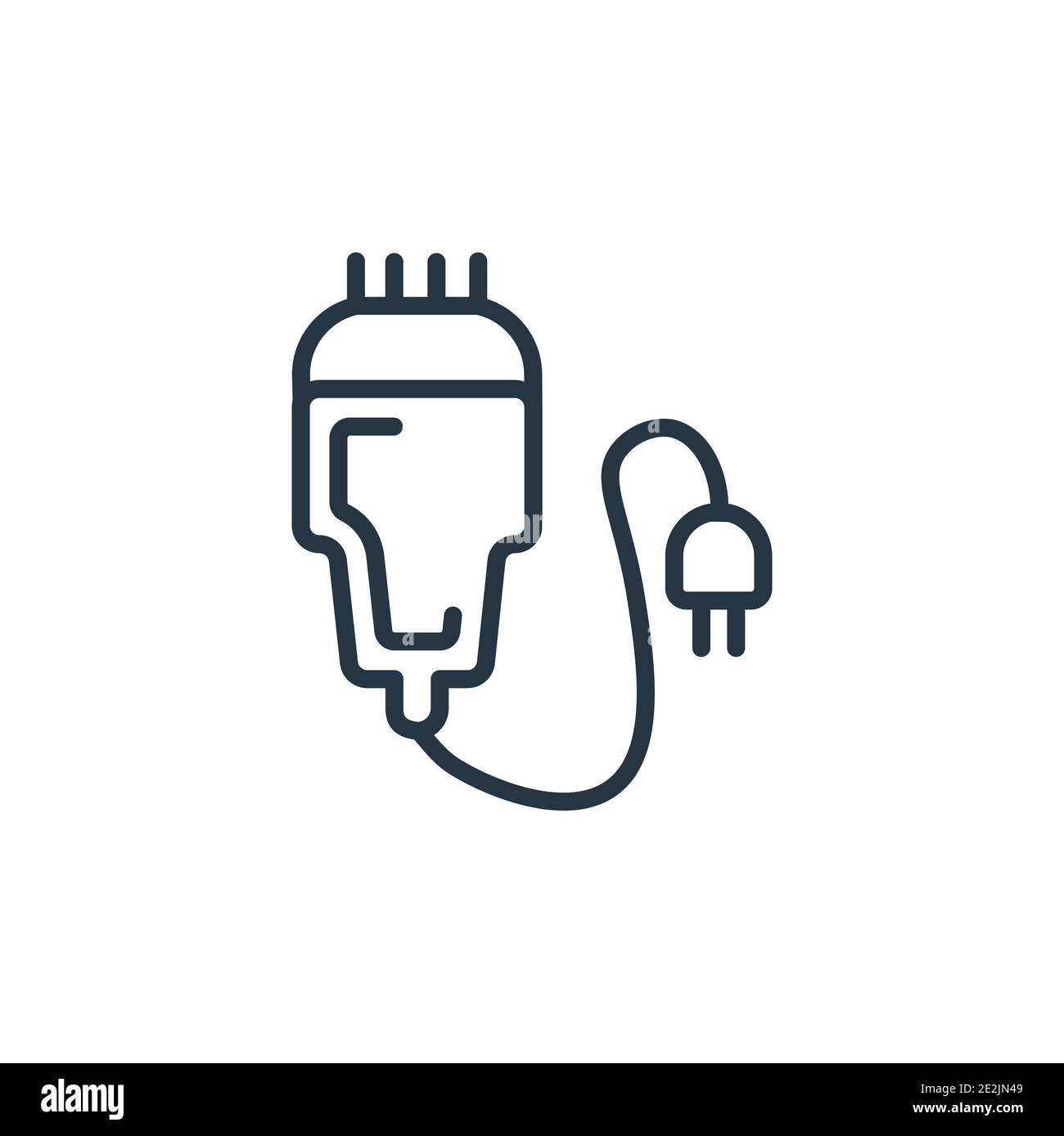 Electric razor outline vector icon. Thin line black electric razor icon ...