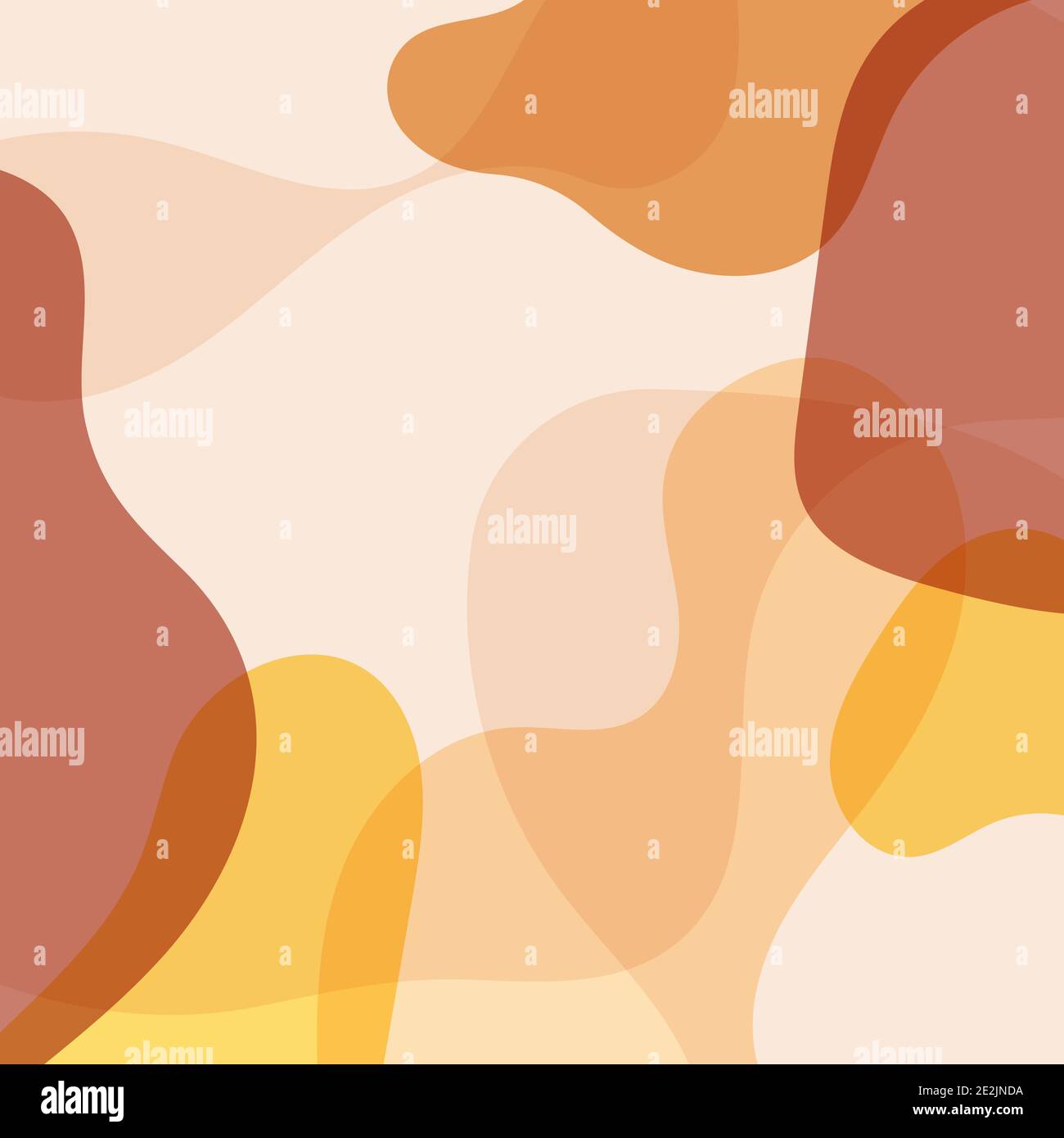 Overlapping rounded shapes. Warm tones. Vector illustration, flat ...