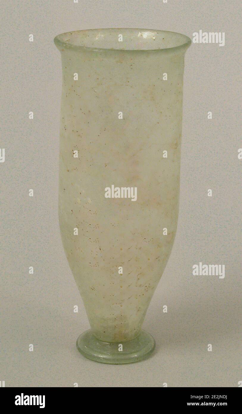 Footed Glass Beaker, Frankish, 375-425 Stock Photo - Alamy