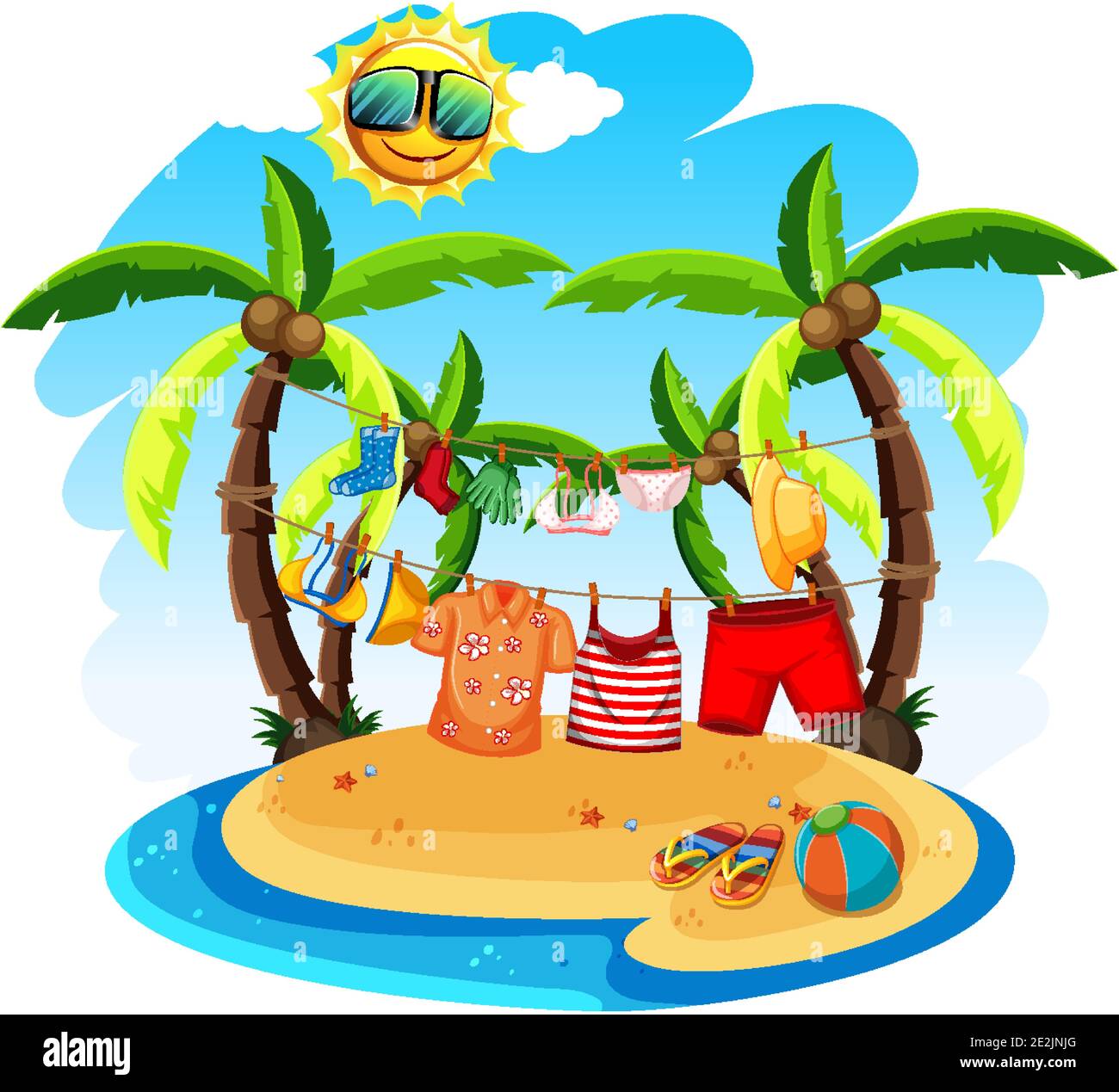 Hanging clothes outside Stock Vector Images - Alamy