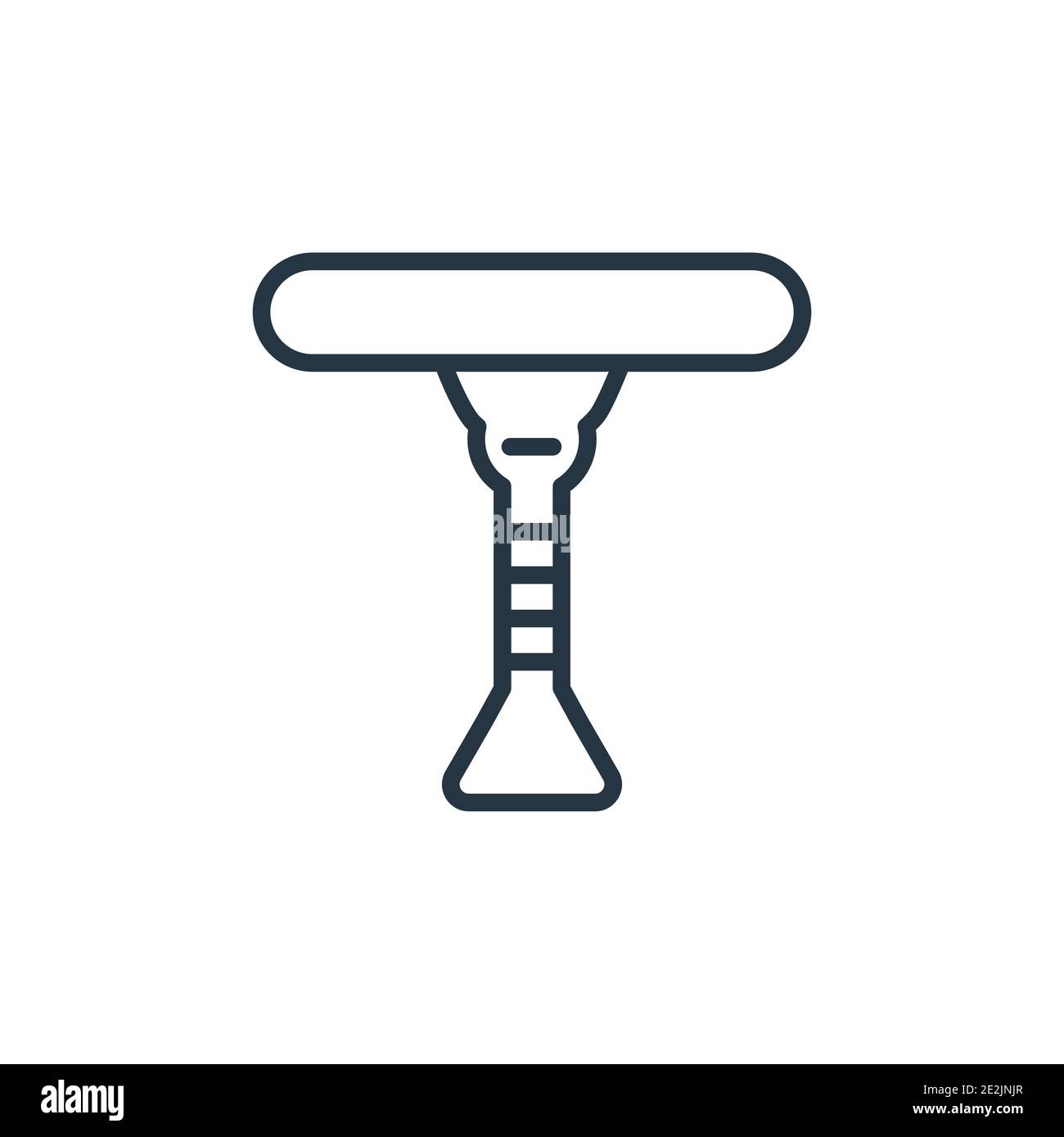 Side table outline vector icon. Thin line black side table icon, flat ...