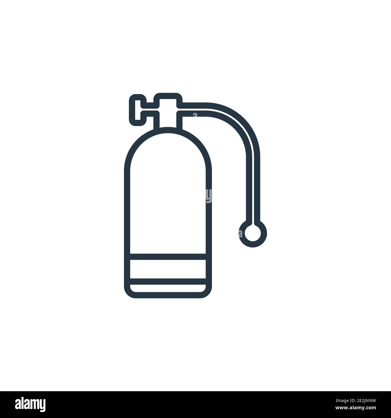 Oxygen outline vector icon. Thin line black oxygen icon, flat vector ...