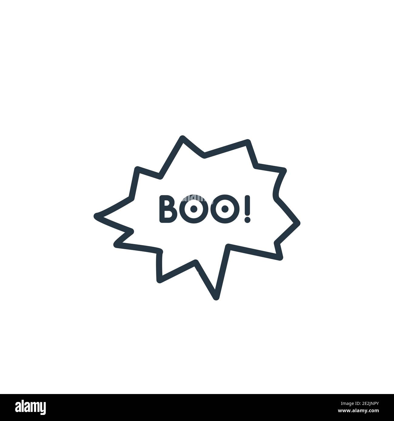 Boo outline vector icon. Thin line black boo icon, flat vector simple ...