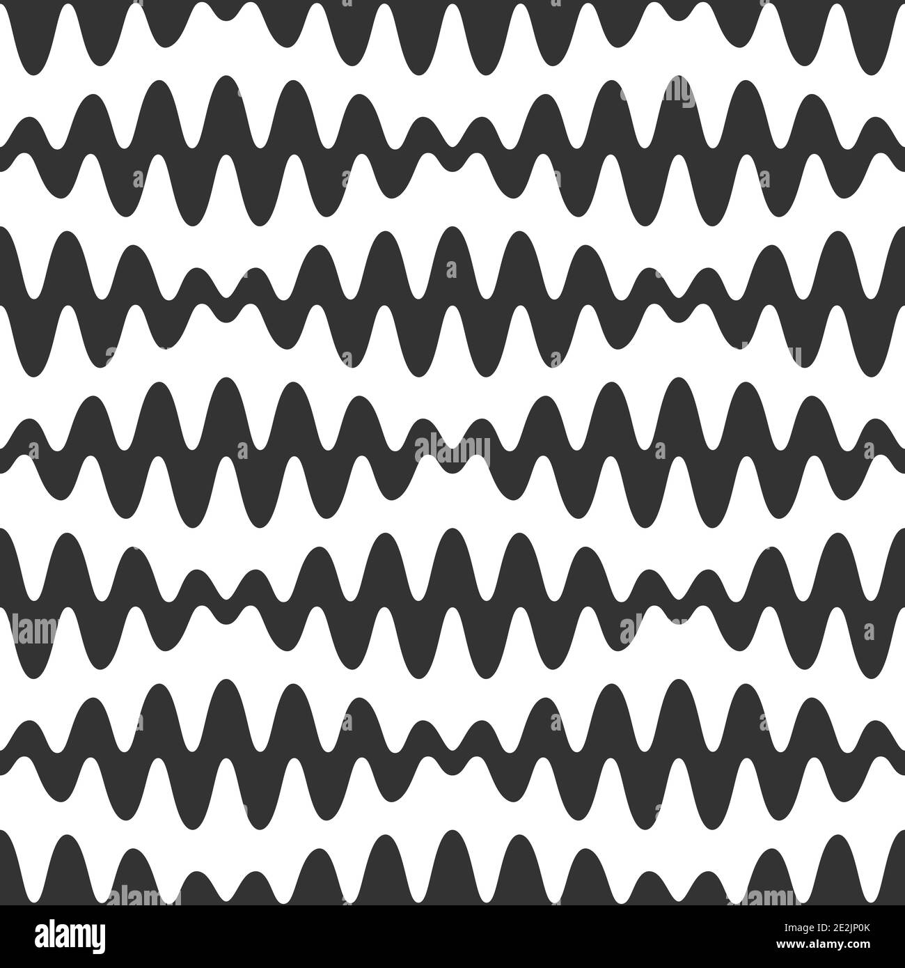 Wavy shabby paint drawn lines. seamless funny texture with black ...