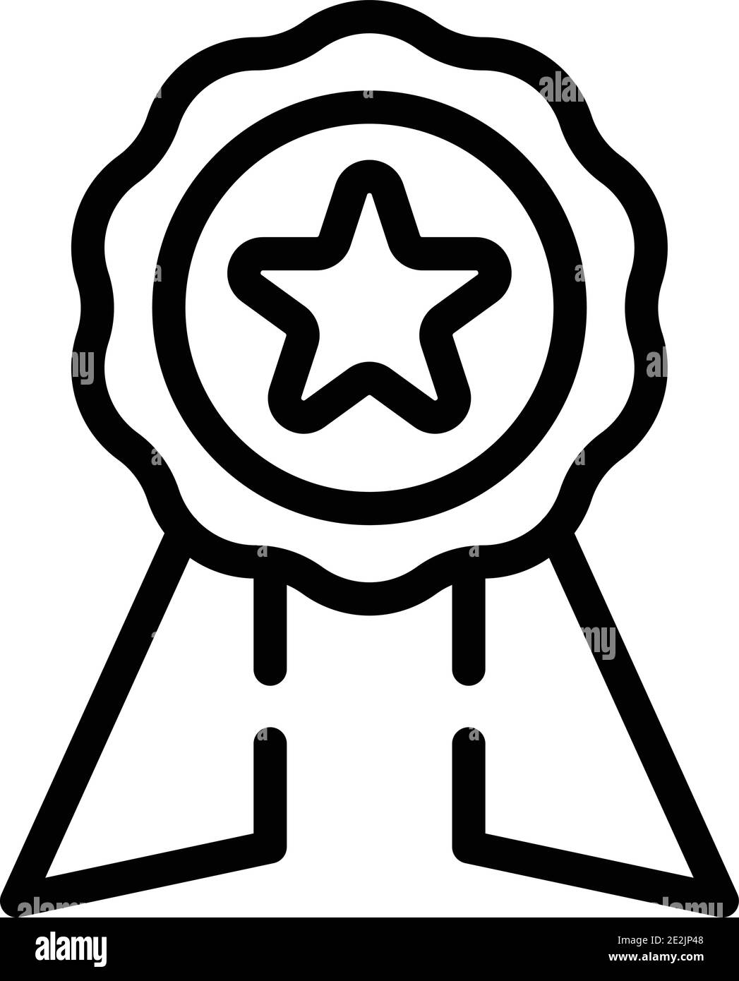 Degree emblem icon. Outline degree emblem vector icon for web design ...
