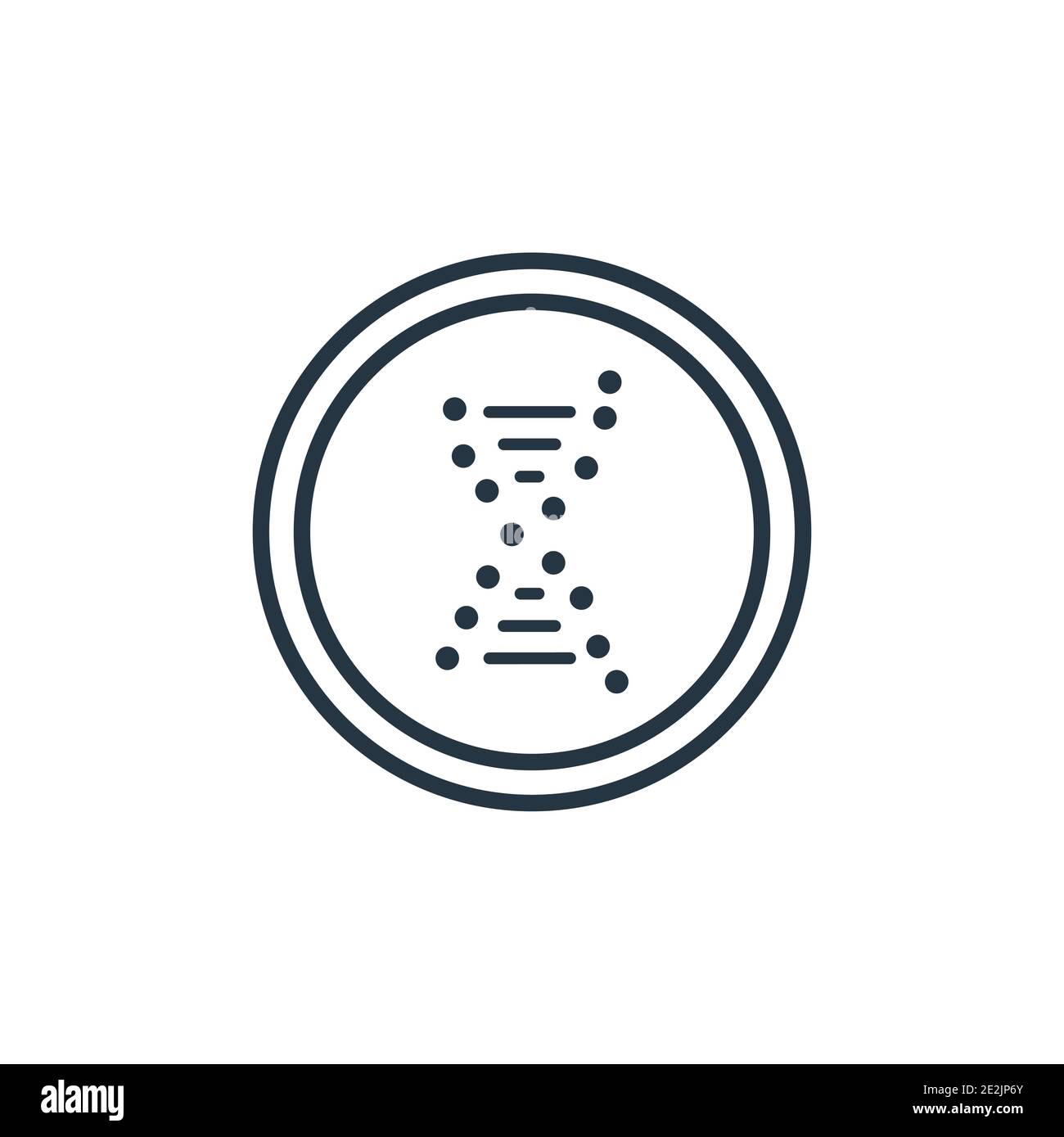 Dna structure outline vector icon. Thin line black dna structure icon ...