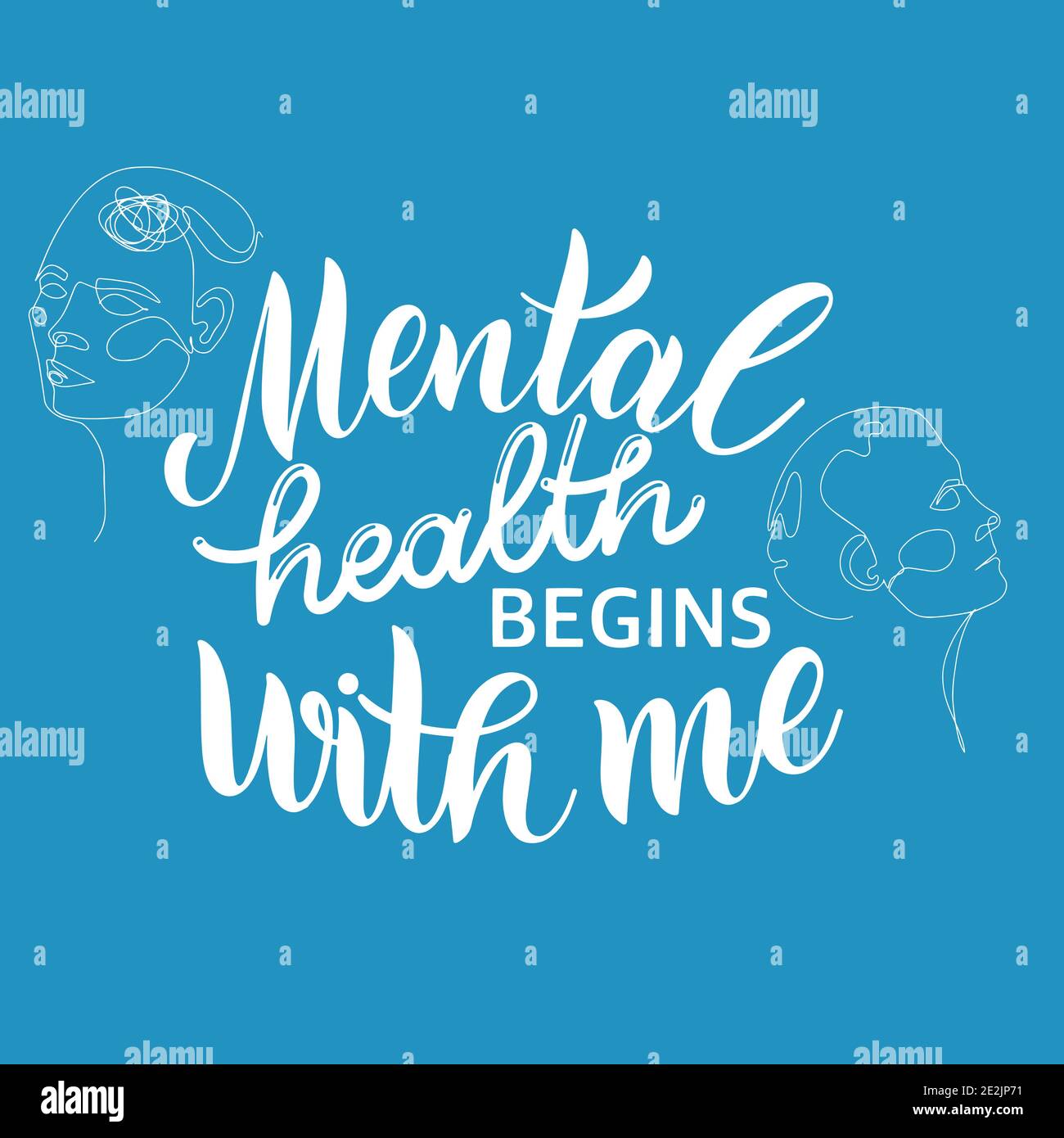 Mental Health Day Quote. Mental health begins with me. Motivational and ...