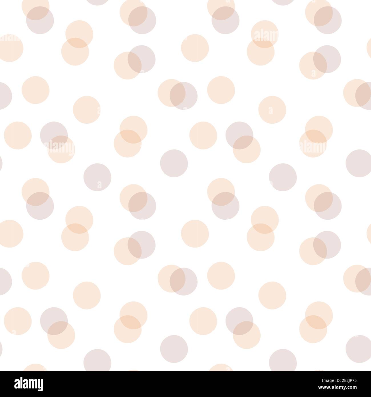 Overlapping polka dots. Seamless pattern. Neutral colors. Vector illustration, flat design Stock ...