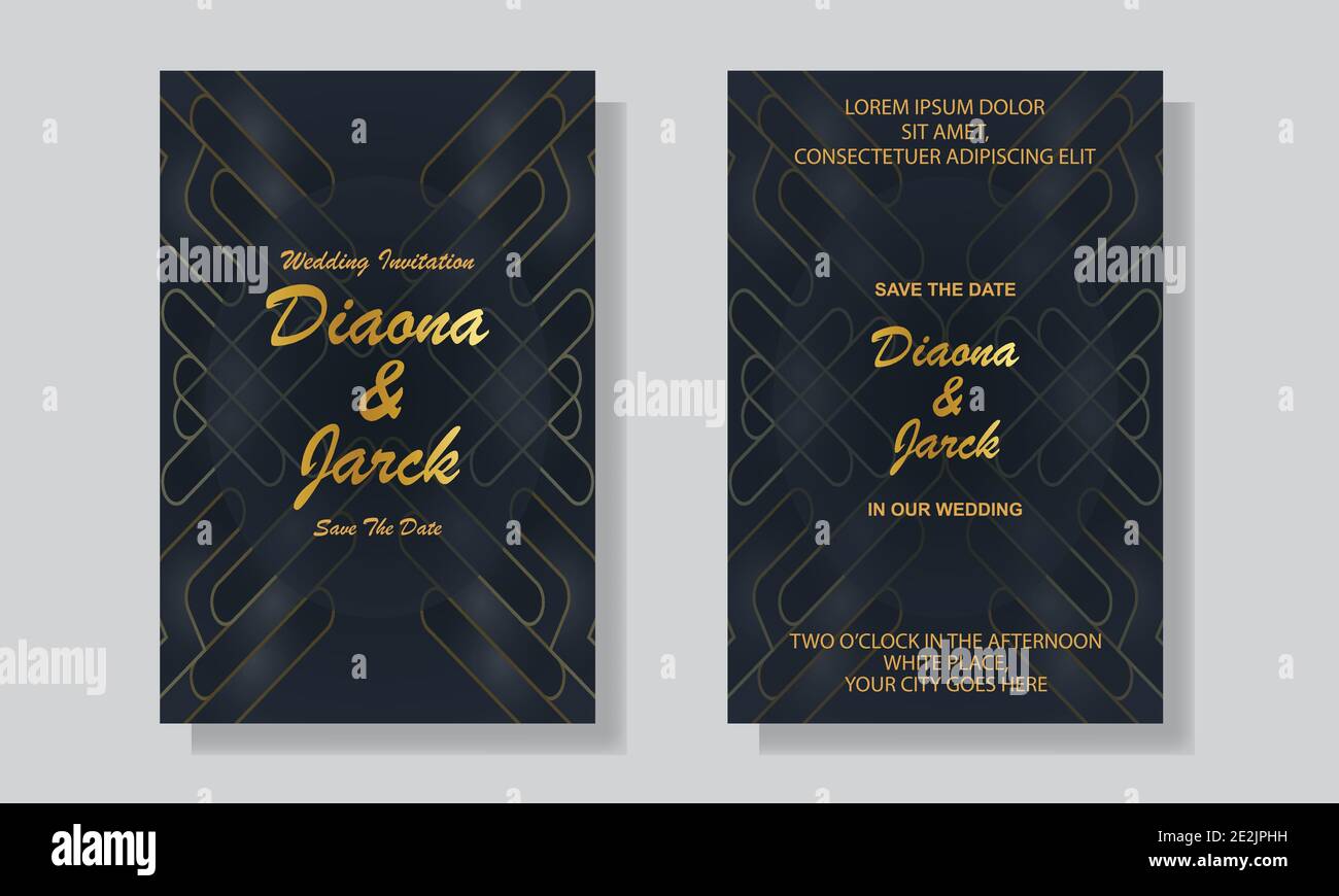 Black invitation card hi-res stock photography and images - Alamy