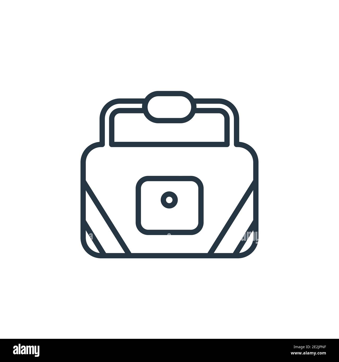 Sport bag outline vector icon. Thin line black sport bag icon, flat ...