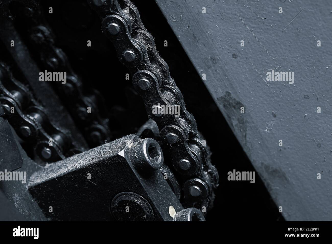 Chain transmission in technical machine Stock Photo - Alamy