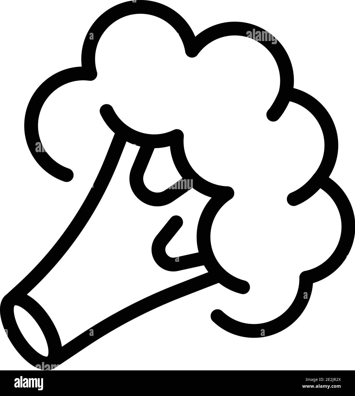 Broccoli icon. Outline broccoli vector icon for web design isolated on ...