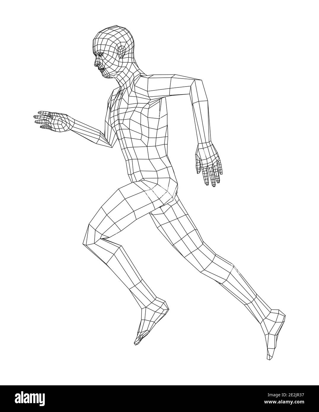 Wireframe running man. Vector Stock Vector Image & Art - Alamy