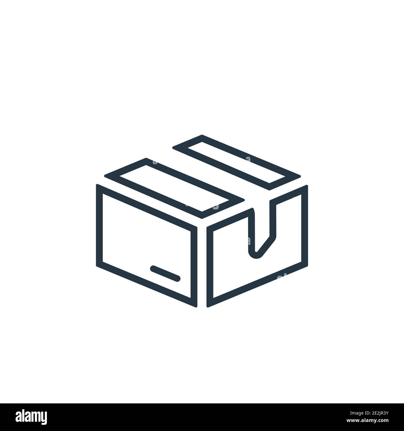 Boxes outline vector icon. Thin line black boxes icon, flat vector ...