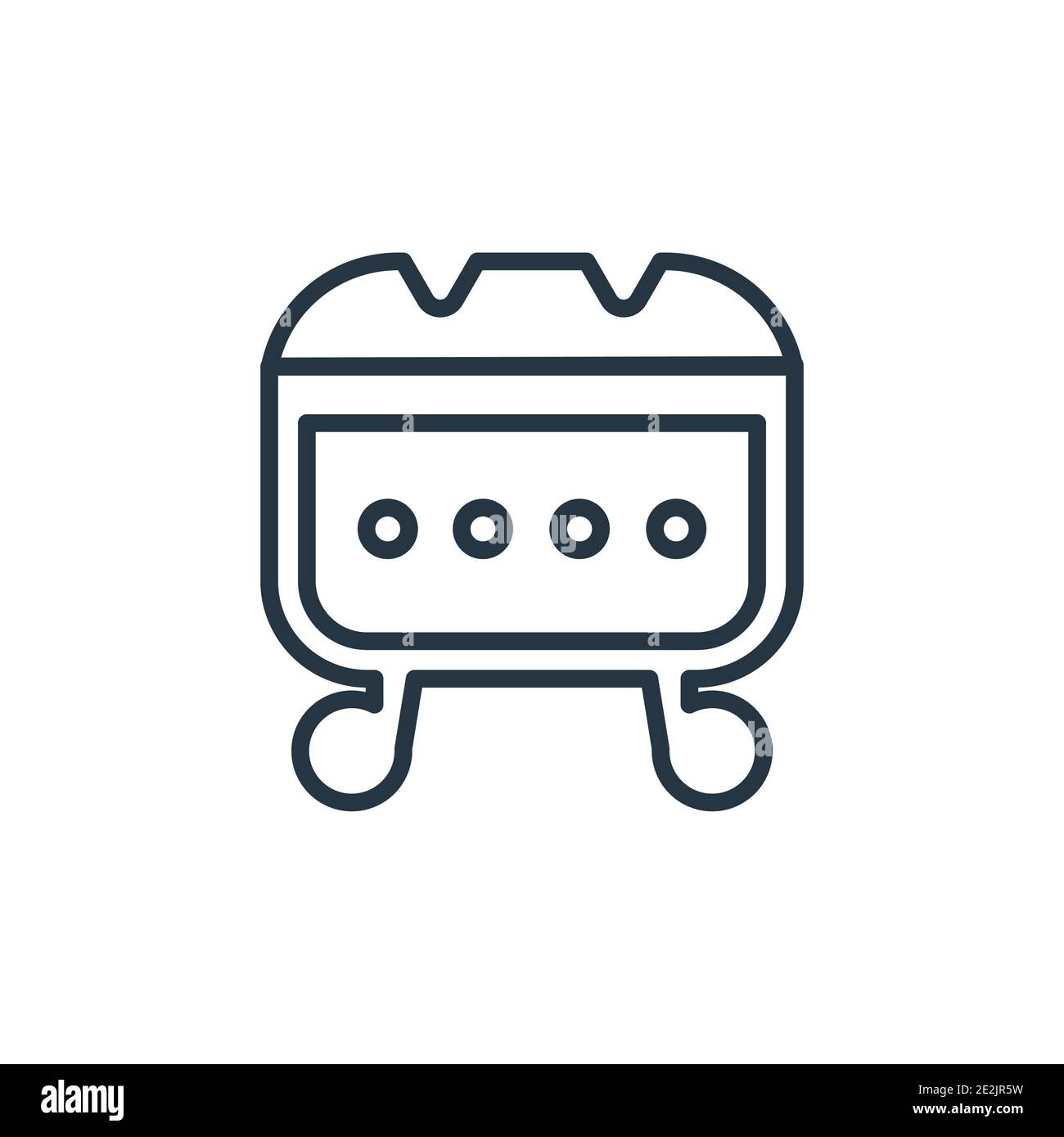 Hassock outline vector icon. Thin line black hassock icon, flat vector ...