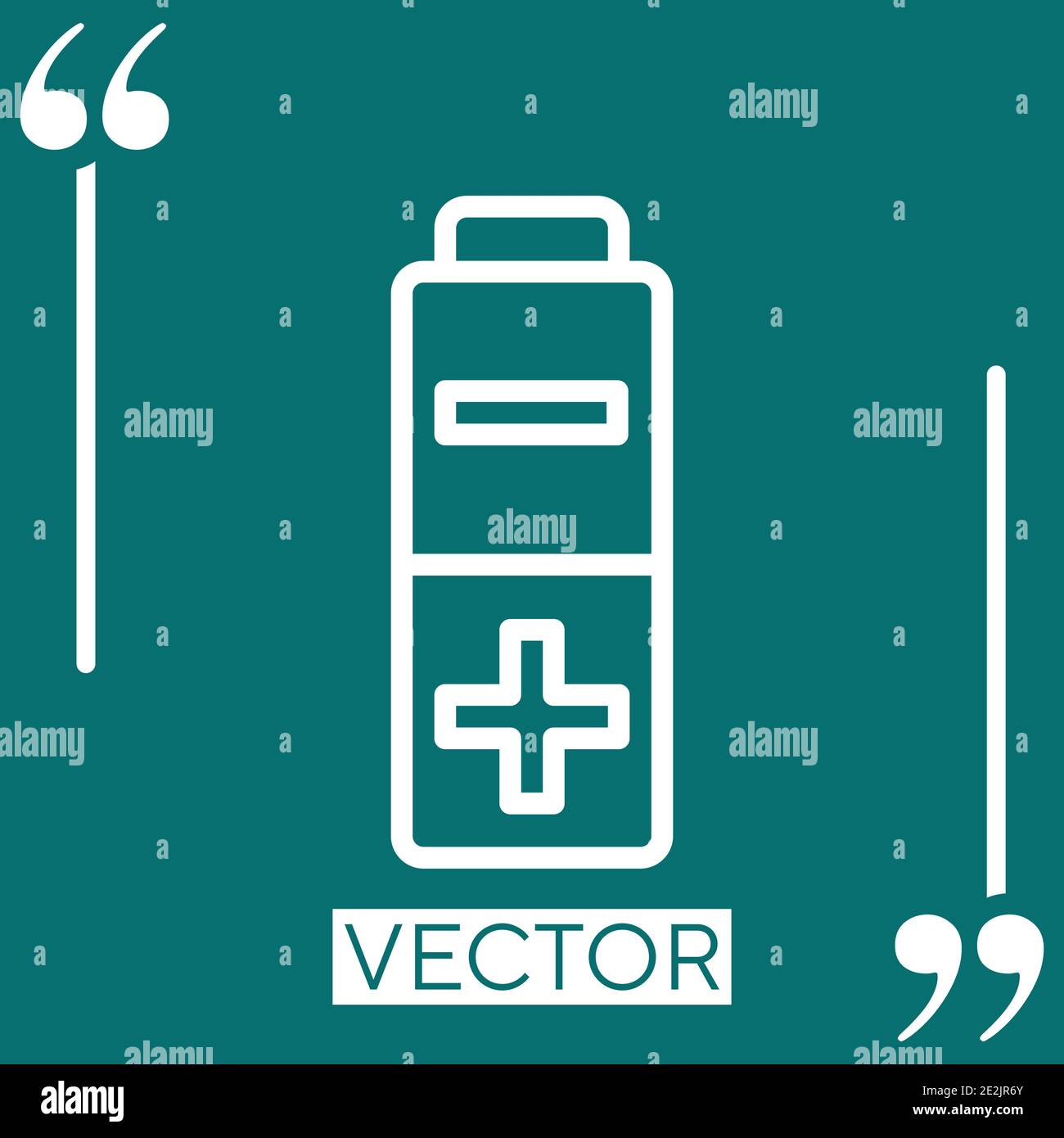battery vector icon Linear icon. Editable stroke line Stock Vector ...