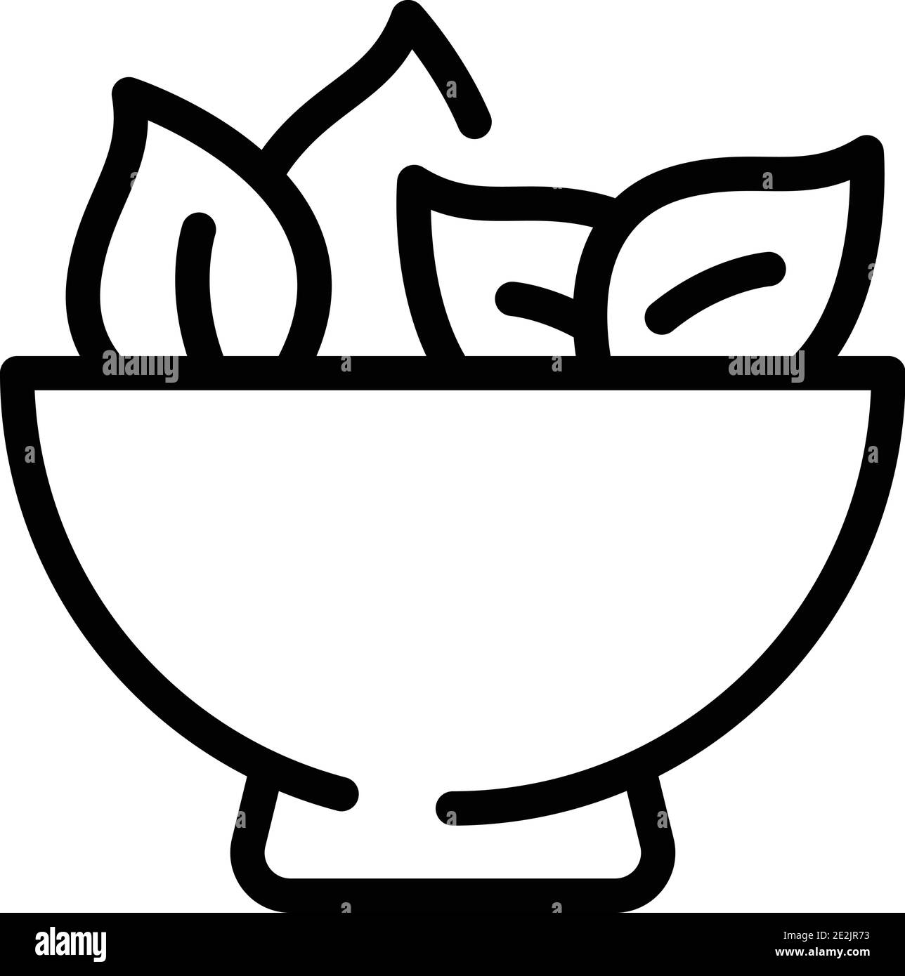 Salad bowl icon. Outline salad bowl vector icon for web design isolated ...