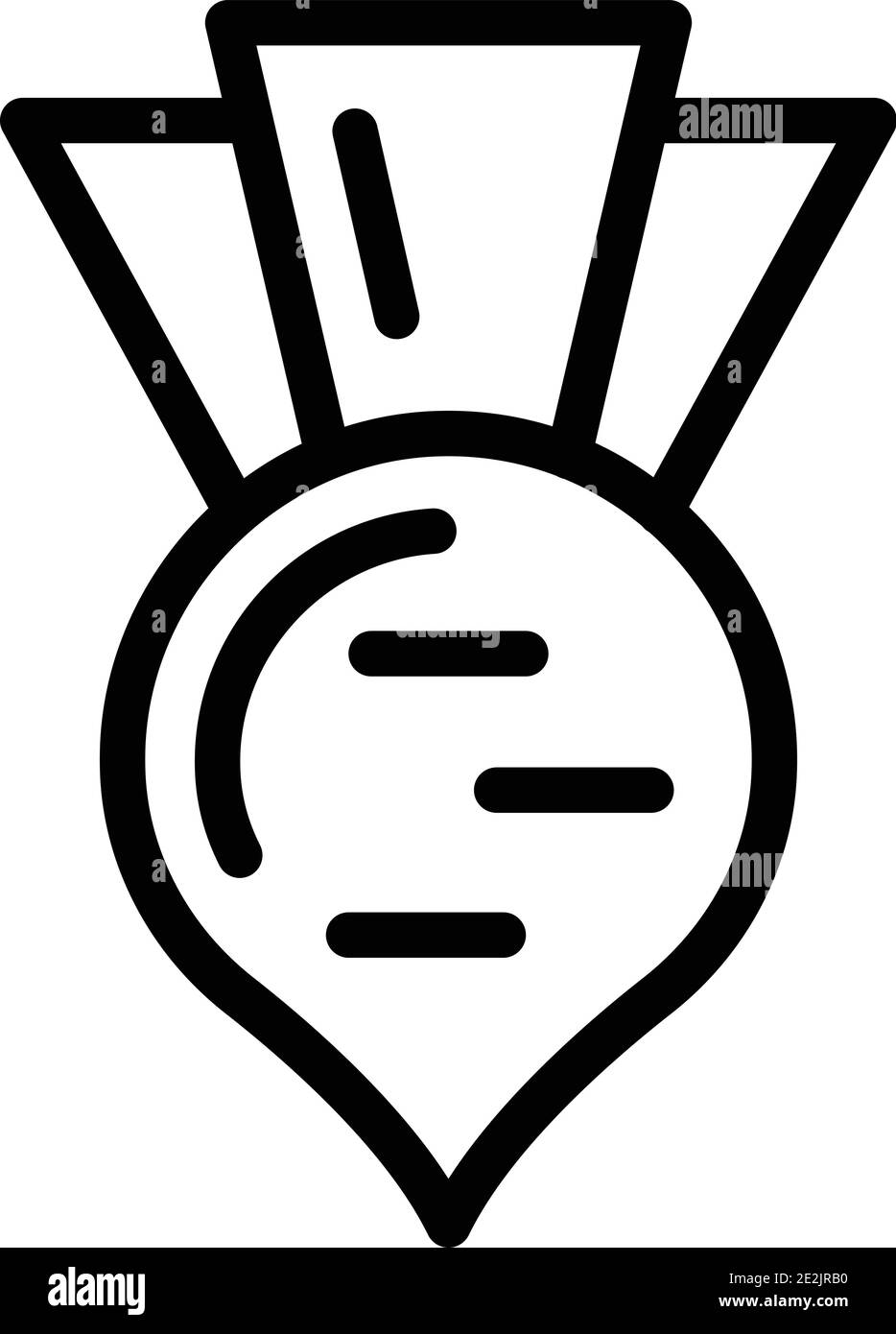 Beetroot icon. Outline beetroot vector icon for web design isolated on ...